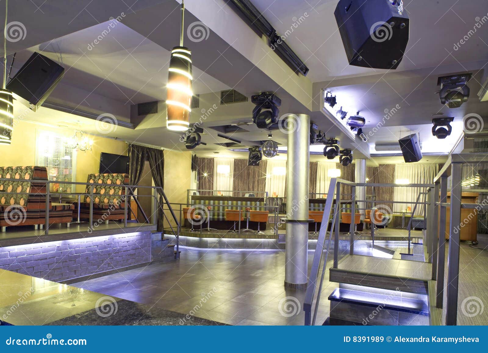Disco bar stock image. Image of bottle, lamp, hall, dancing - 8391989