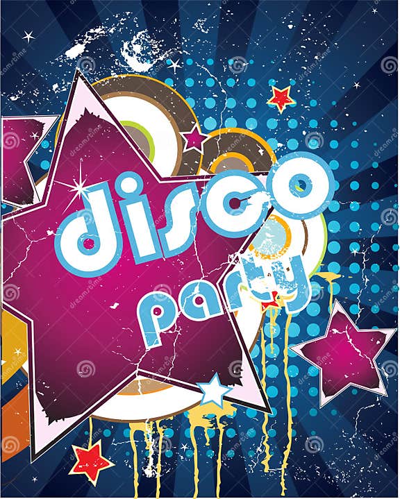 Disco card stock illustration. Illustration of nightclub - 11355165