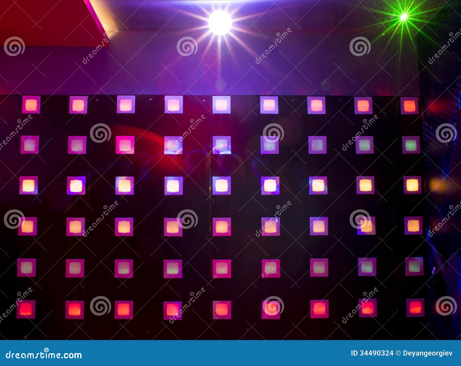 Disco with colorful lights stock photo. Image of live - 34490324