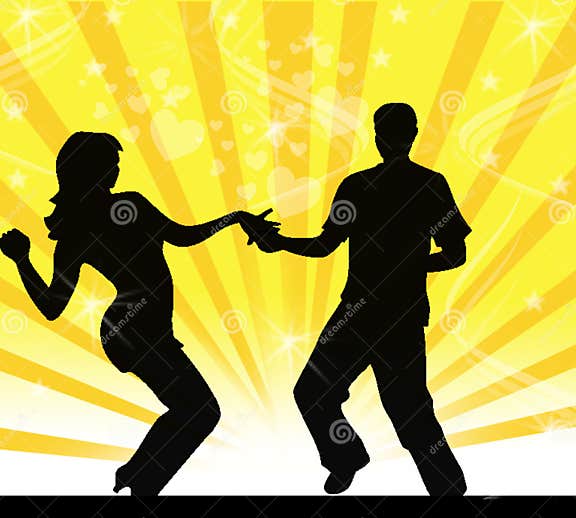 Disco couple stock illustration. Illustration of happy - 9829468