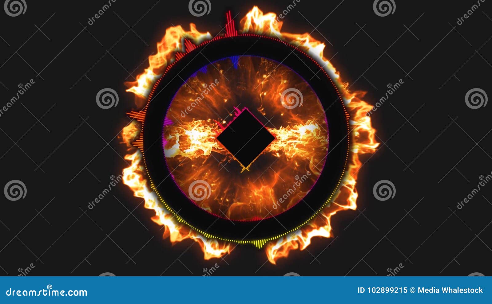 Abstract Motion Background, Shining Lights, Sound Waves Geometric Shape ...