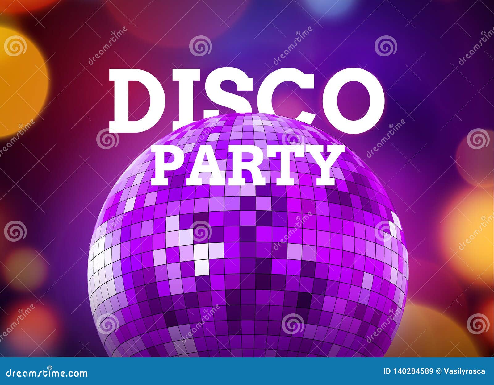 Disco Dance Party Background Flyer Poster. Vector Party Template Design ...