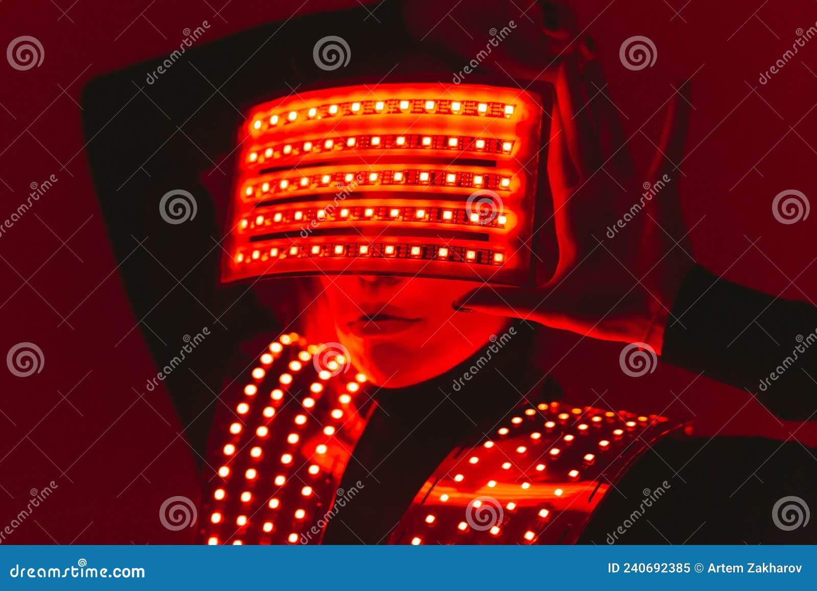 Disco Dancer Moves in UV Ultraviolet Suit Stock Image - Image of ...