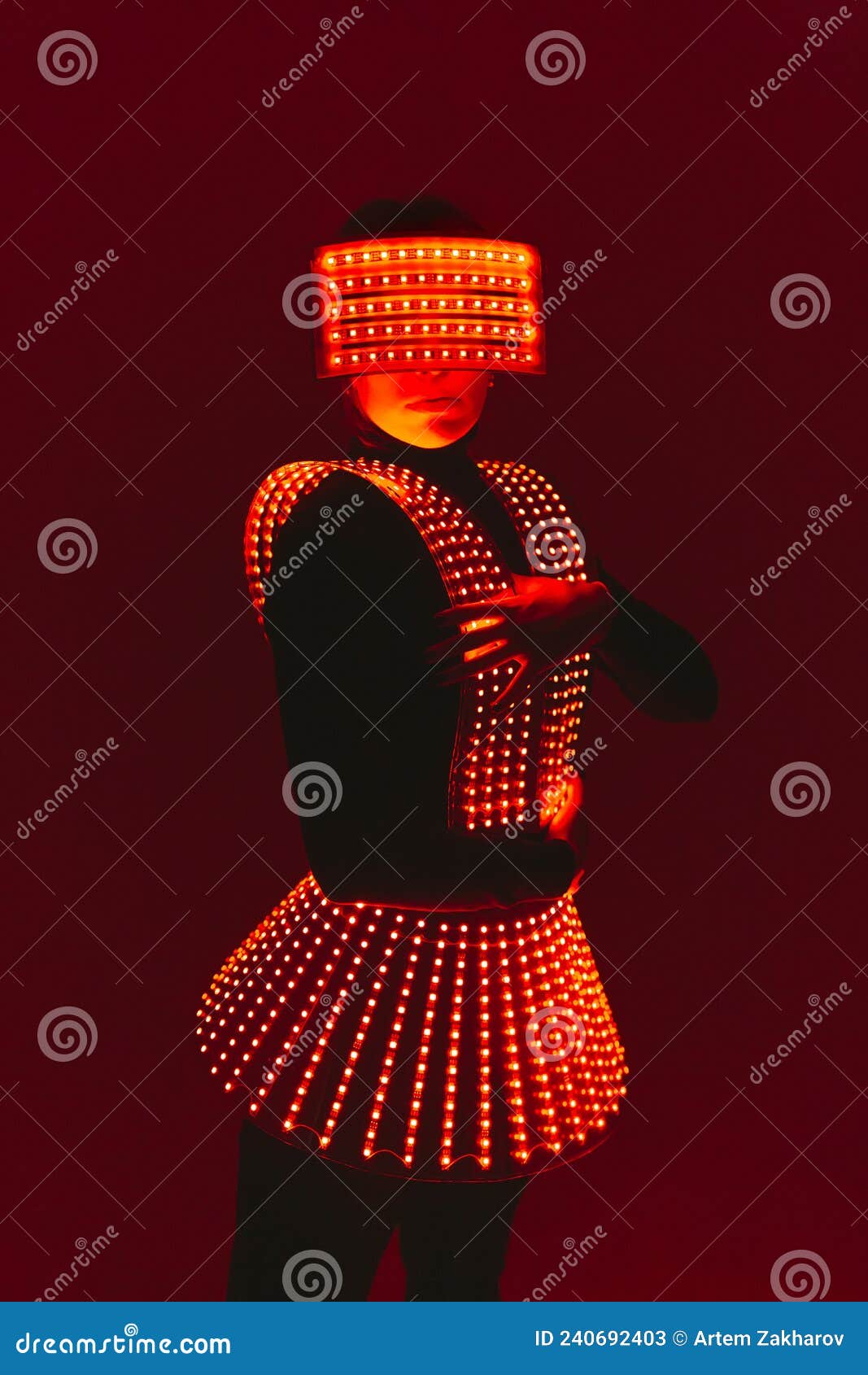 Disco Dancer Moves in UV Ultraviolet Suit. Stock Image - Image of ...