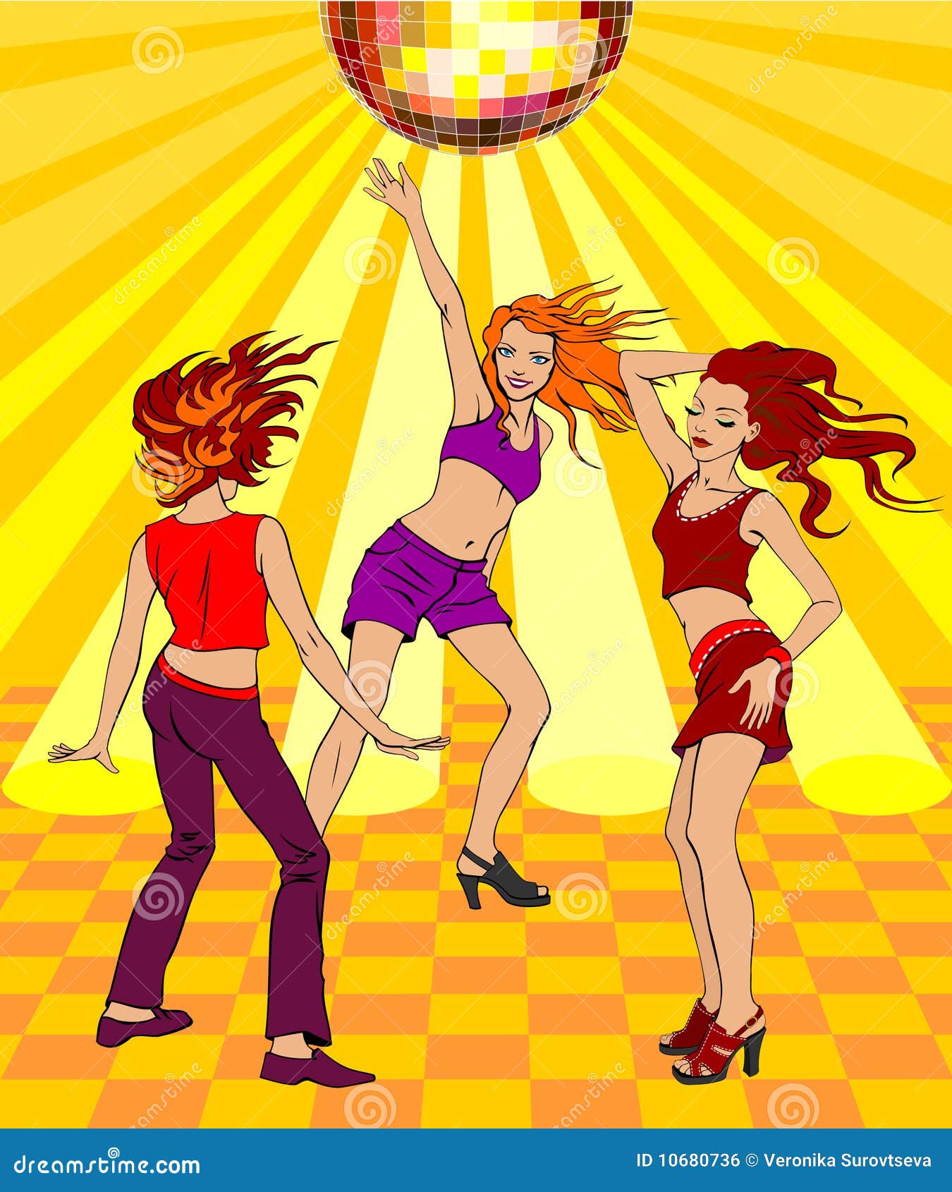 Old Ladies Dancing Clip-art Cartoon Vector | CartoonDealer.com #103673023