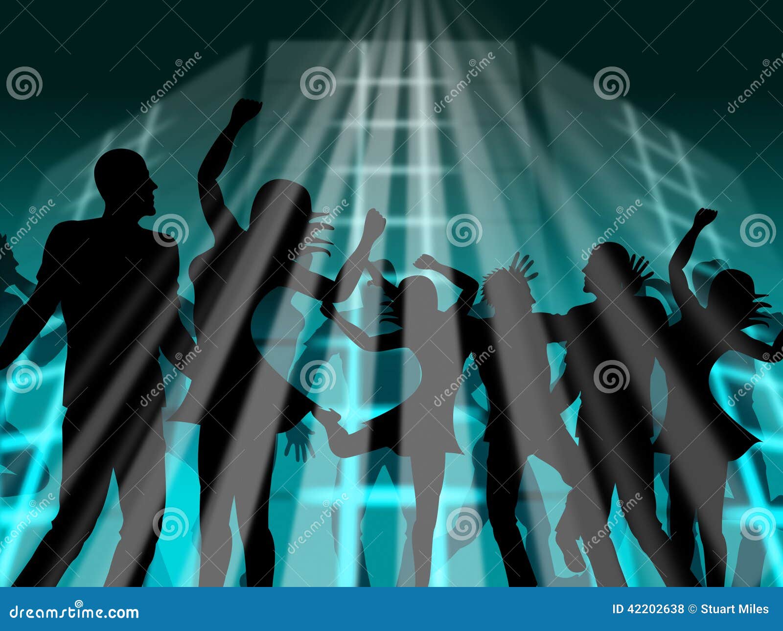 Disco Dancing Indicates Dancer Dance and Discotheque Stock Illustration ...