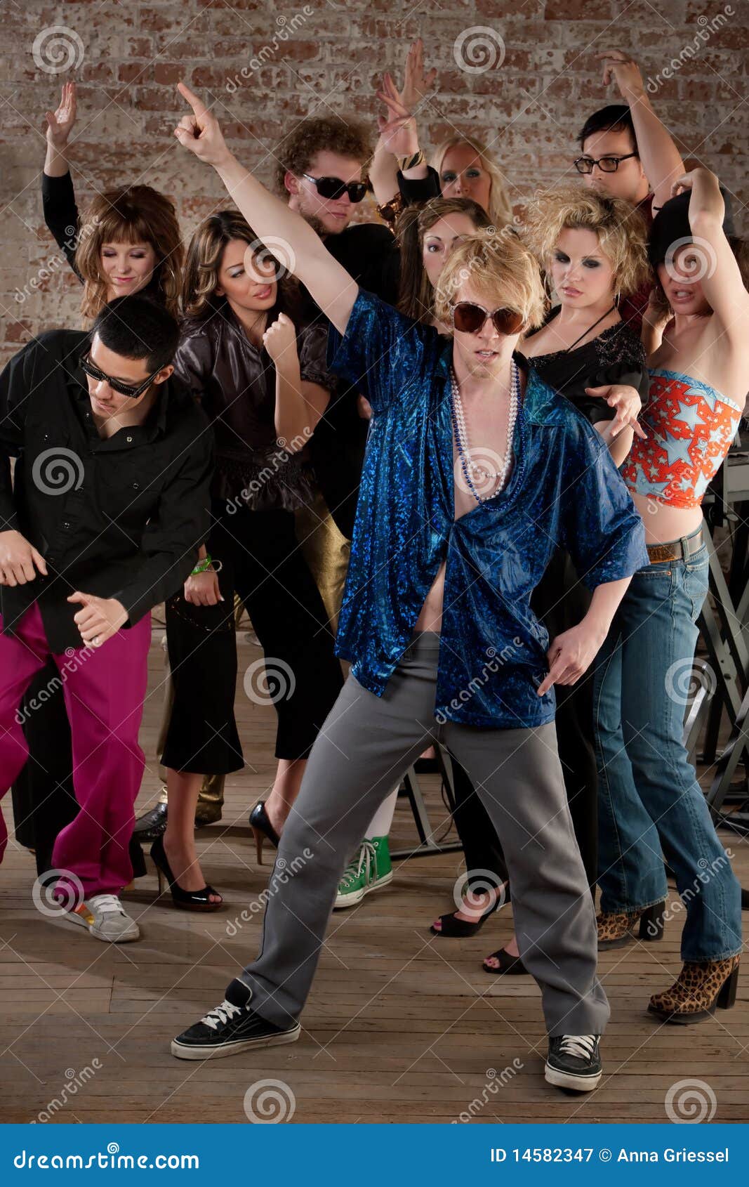 Disco dancing pose stock image. Image of disco, blue - 14582347