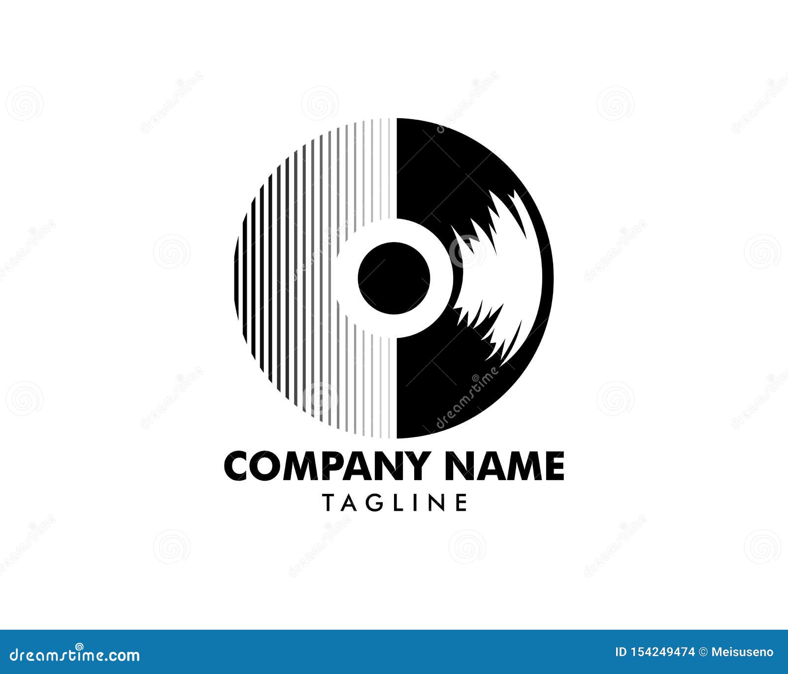 Disco De Vinilo Logo Template Design Vector Ilustración del Vector ...