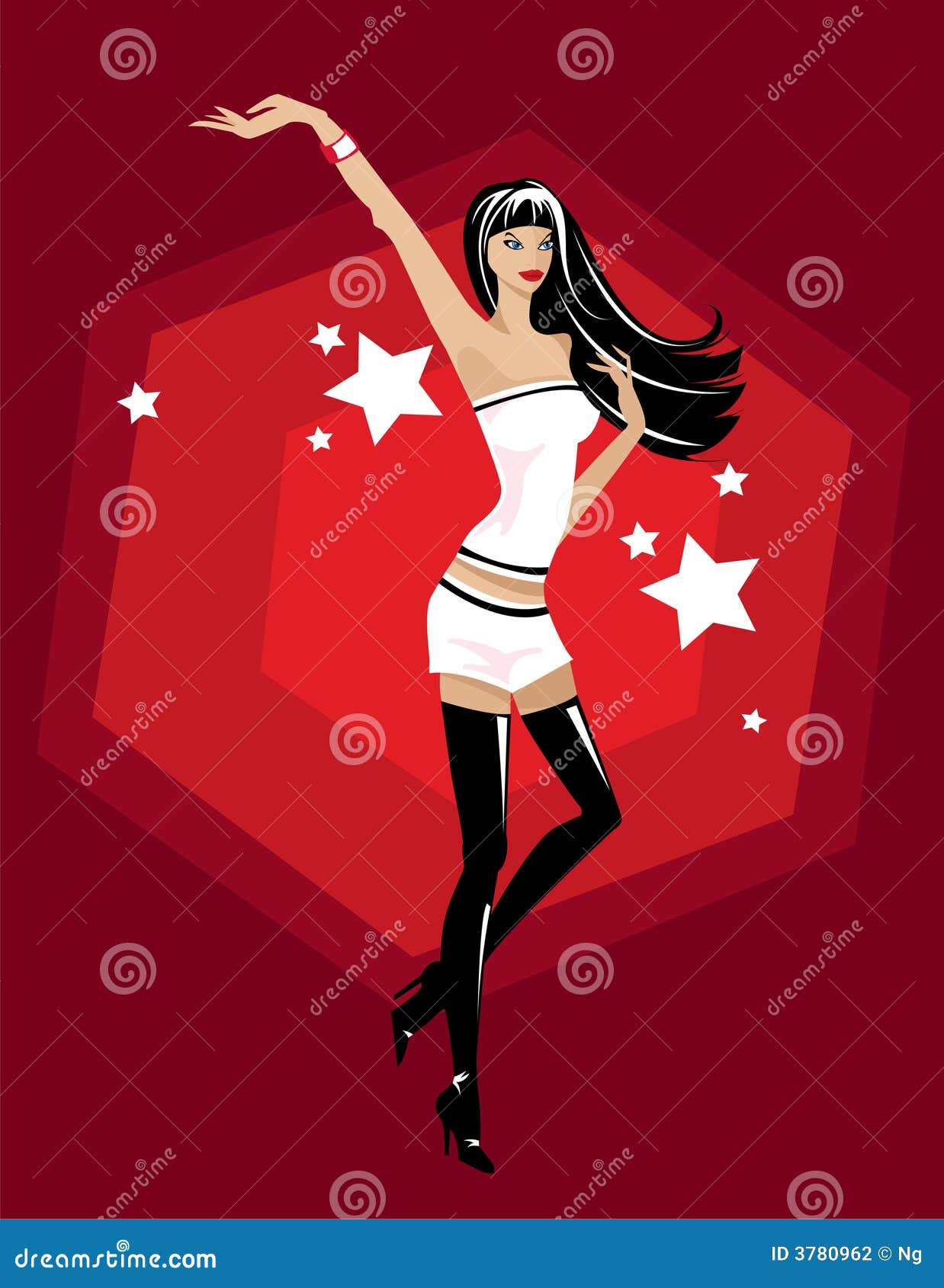 Disco diva stock illustration. Illustration of diva, dancing - 3780962
