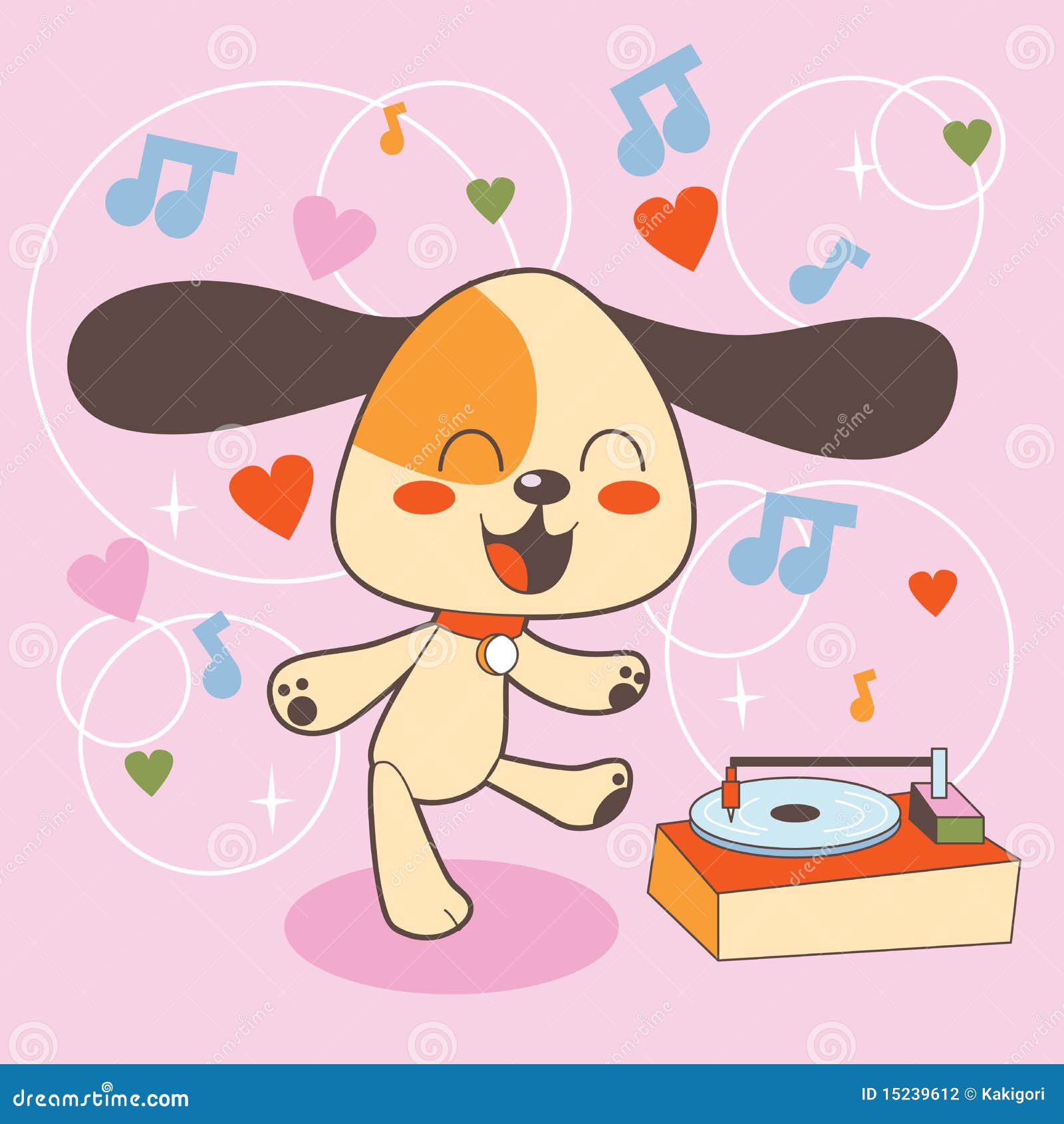 Disco Dog Dancing stock vector. Illustration of dance - 15239612