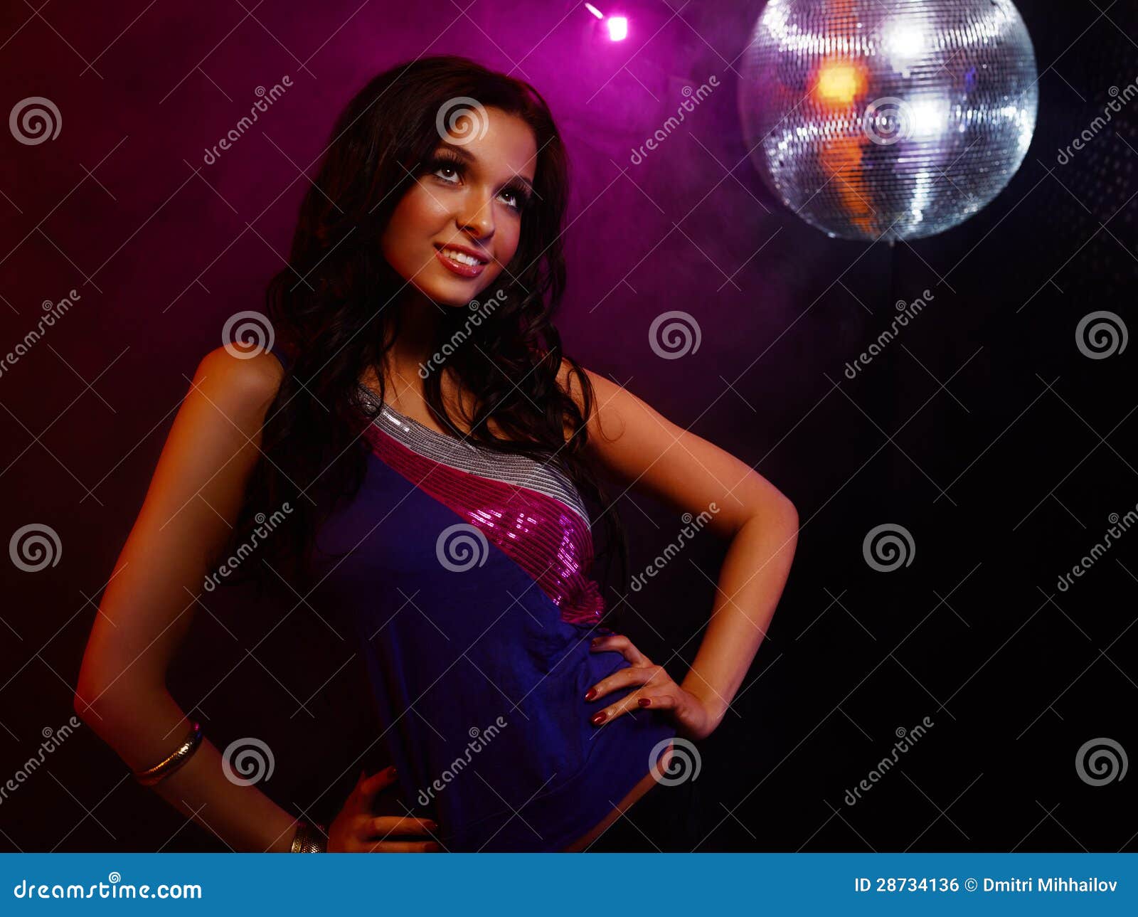 Disco girl stock photo. Image of flash, clubbing, glamorous - 28734136