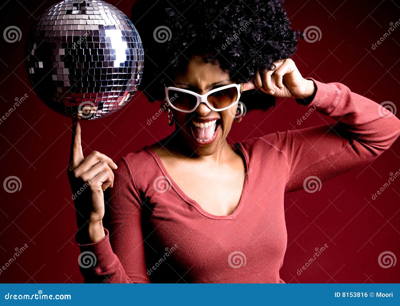 Disco girl stock photo. Image of black, beautiful, lady - 8153816