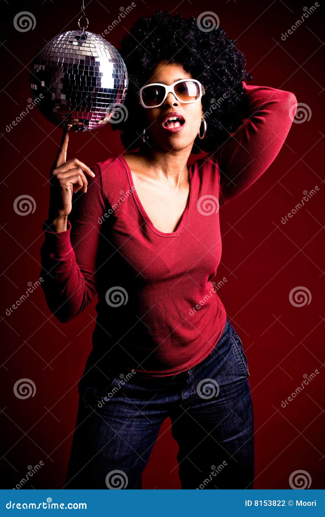 Disco girl stock photo. Image of model, people, black - 8153822