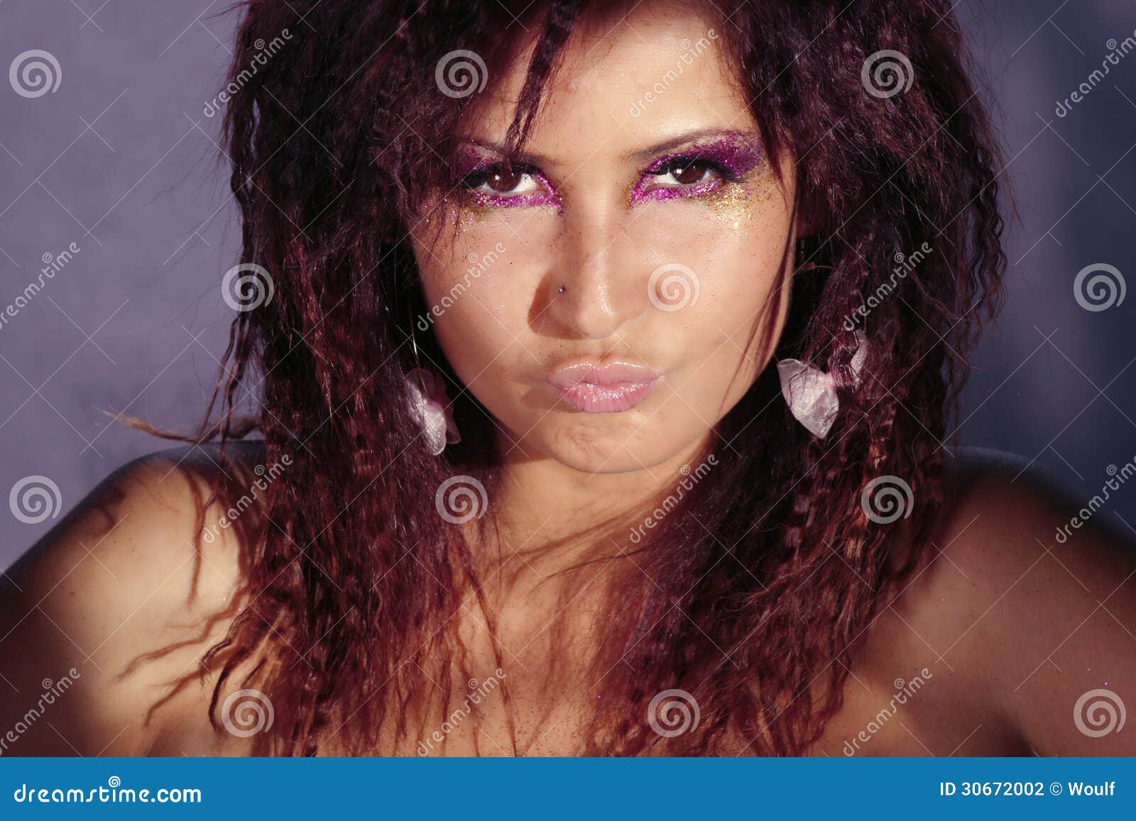 Disco girl stock photo. Image of jewelry, black, curly - 30672002