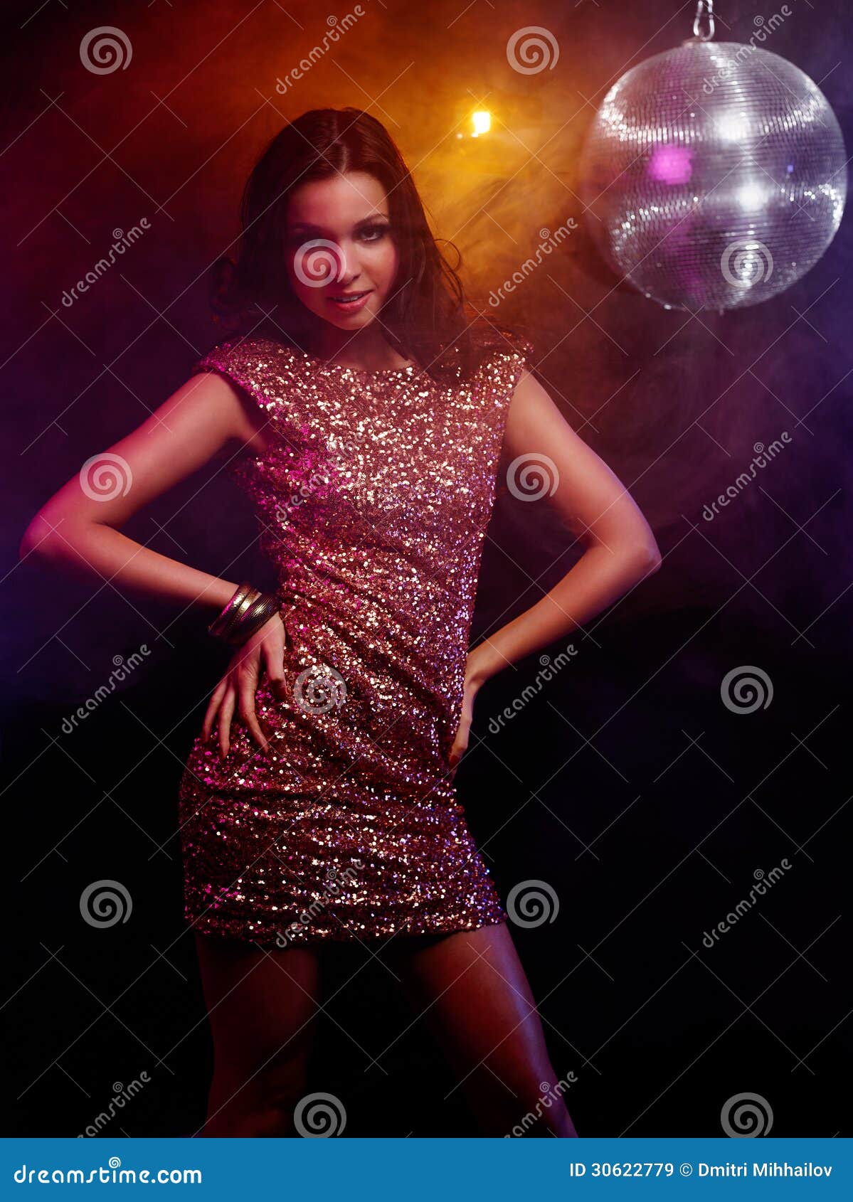 Disco girl stock image. Image of discotheque, flash, disco - 30622779