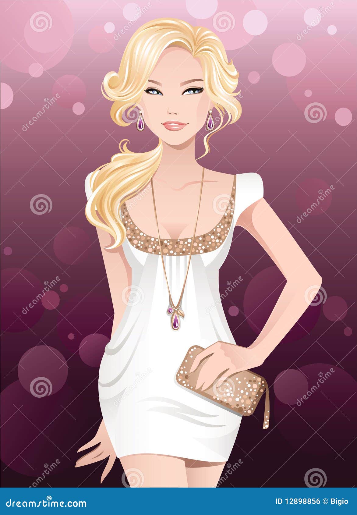 Glamour Girl Vector Illustration | CartoonDealer.com #10221238