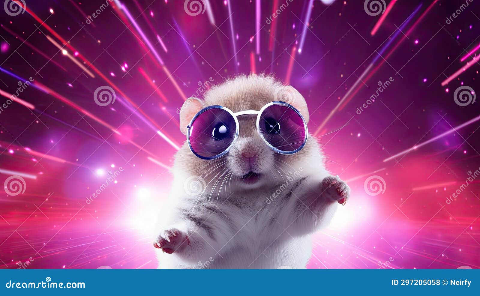 Disco hamster stock photo. Image of animal, dark, decoration - 297205058