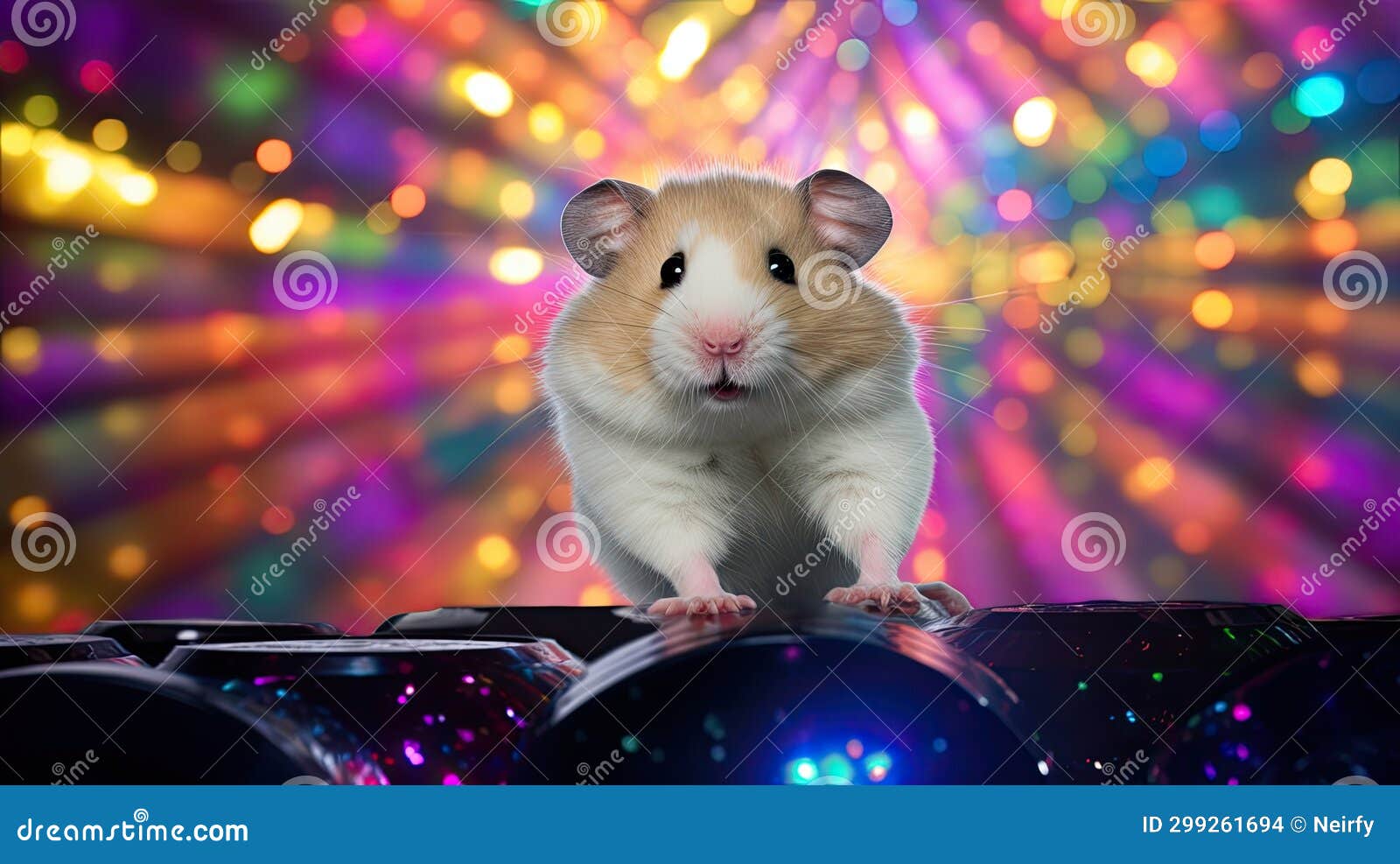 Disco hamster stock photo. Image of cute, carnival, dancing - 299261694