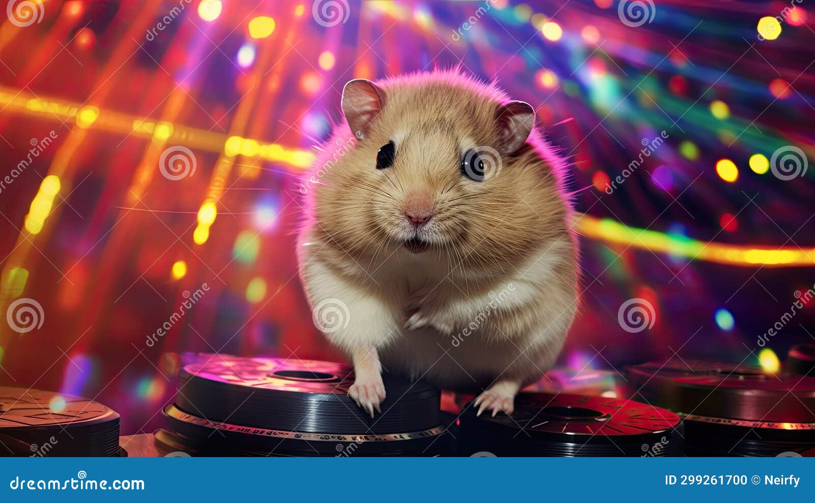 Disco hamster stock photo. Image of celebrating, sitting - 299261700