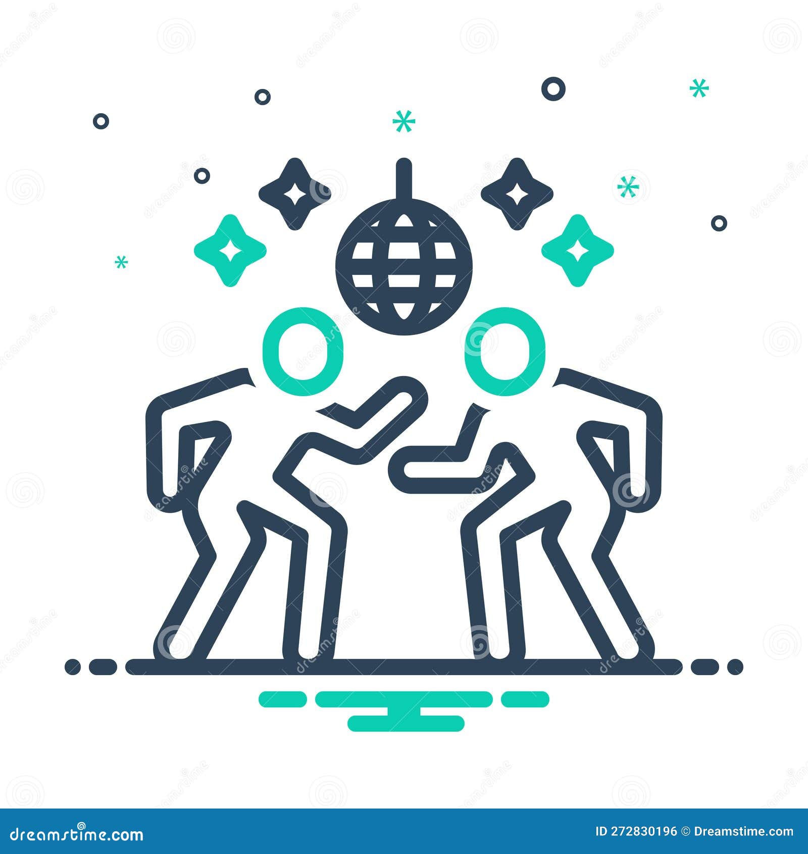 Mix Icon for Disco, Dance and Dancer Stock Vector - Illustration of ...