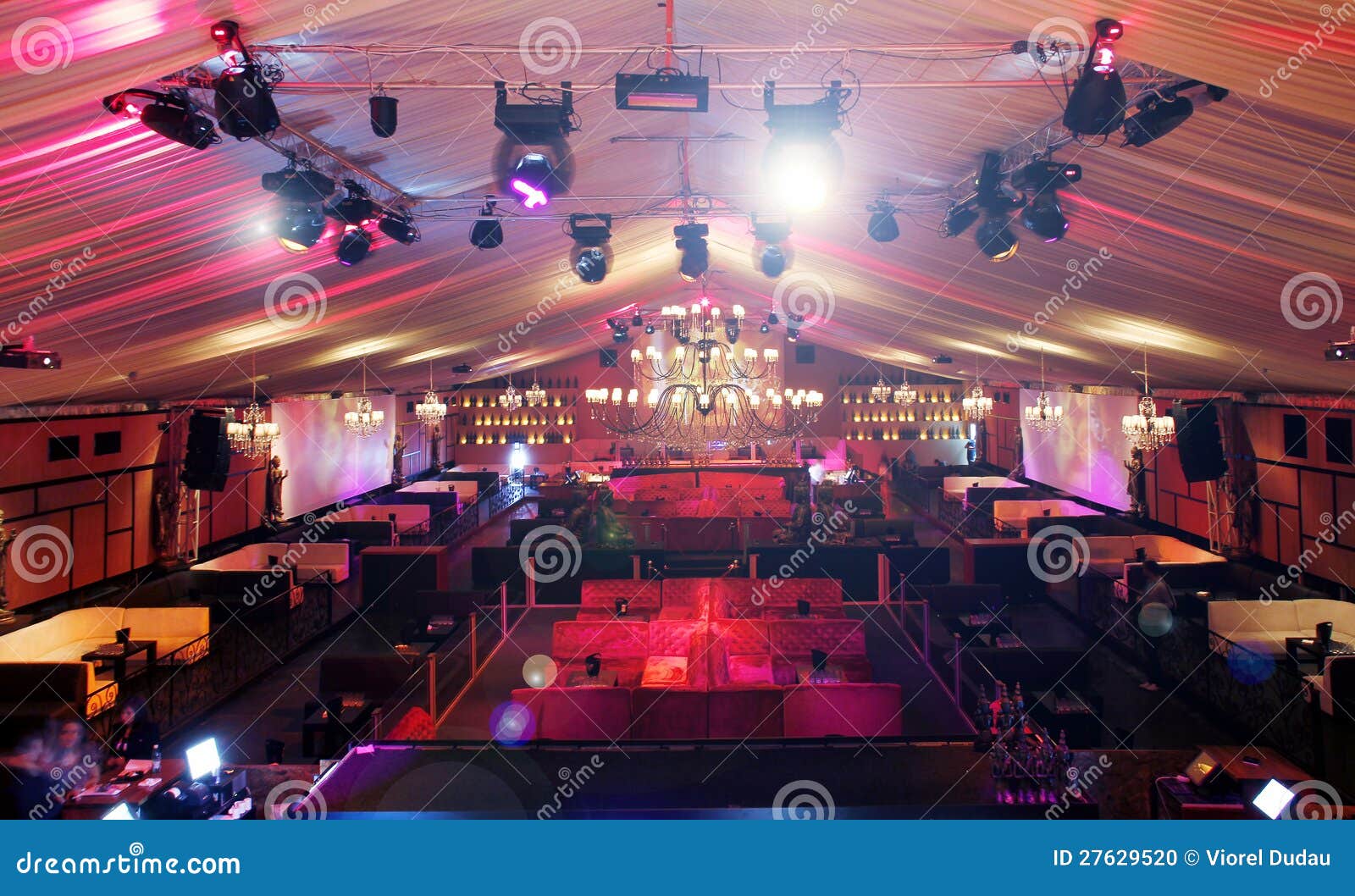 Disco interior with lights stock photo. Image of discotheque - 27629520