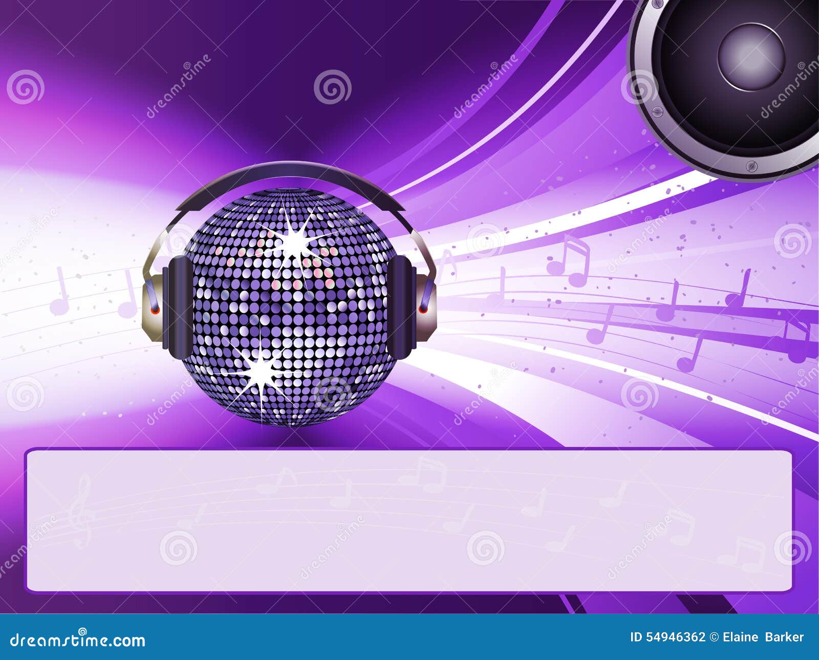 Disco light with message stock vector. Illustration of graphic - 54946362