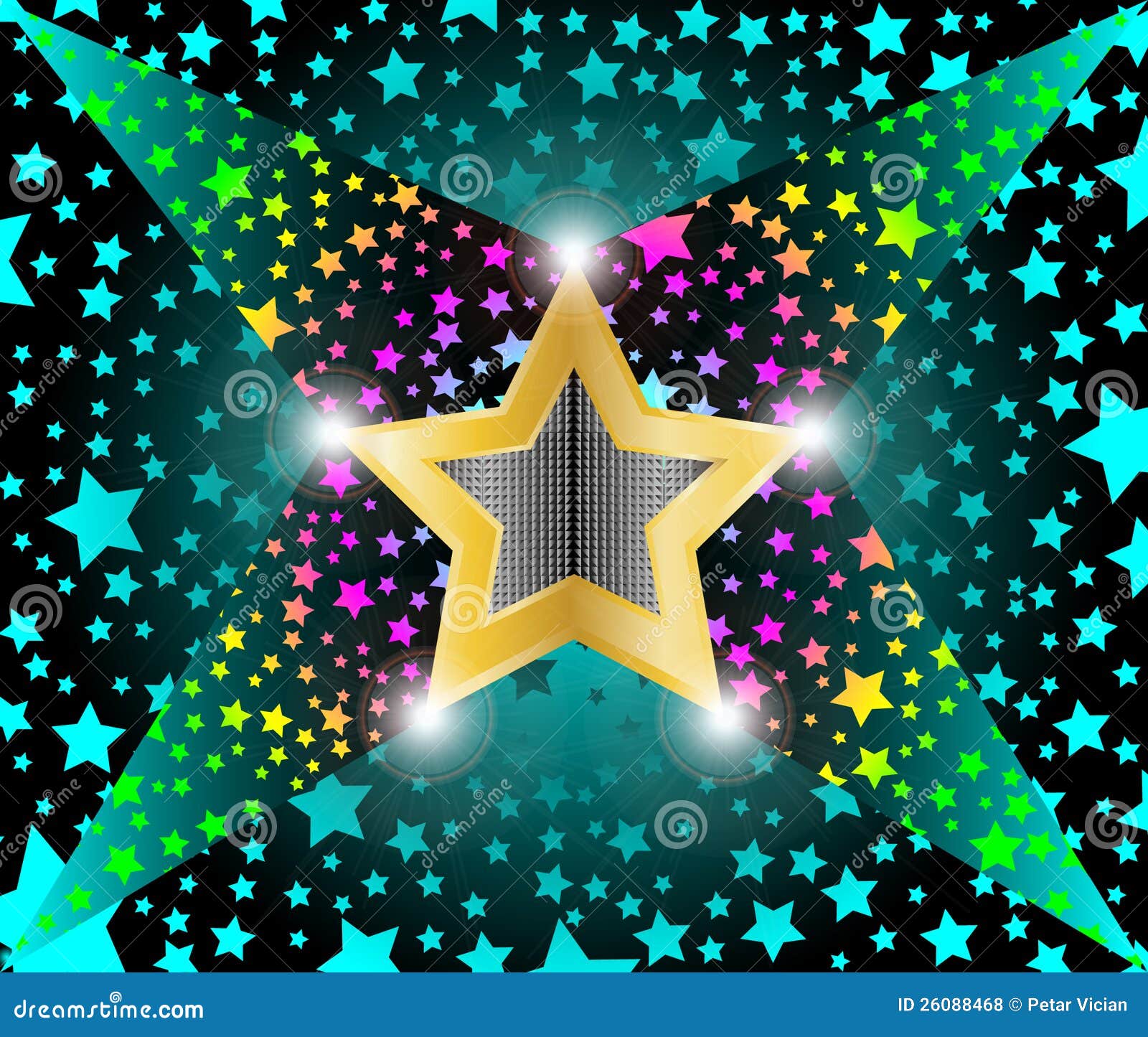 Disco Light Vector Party Background. Neon Abstract Shine Disco Light ...