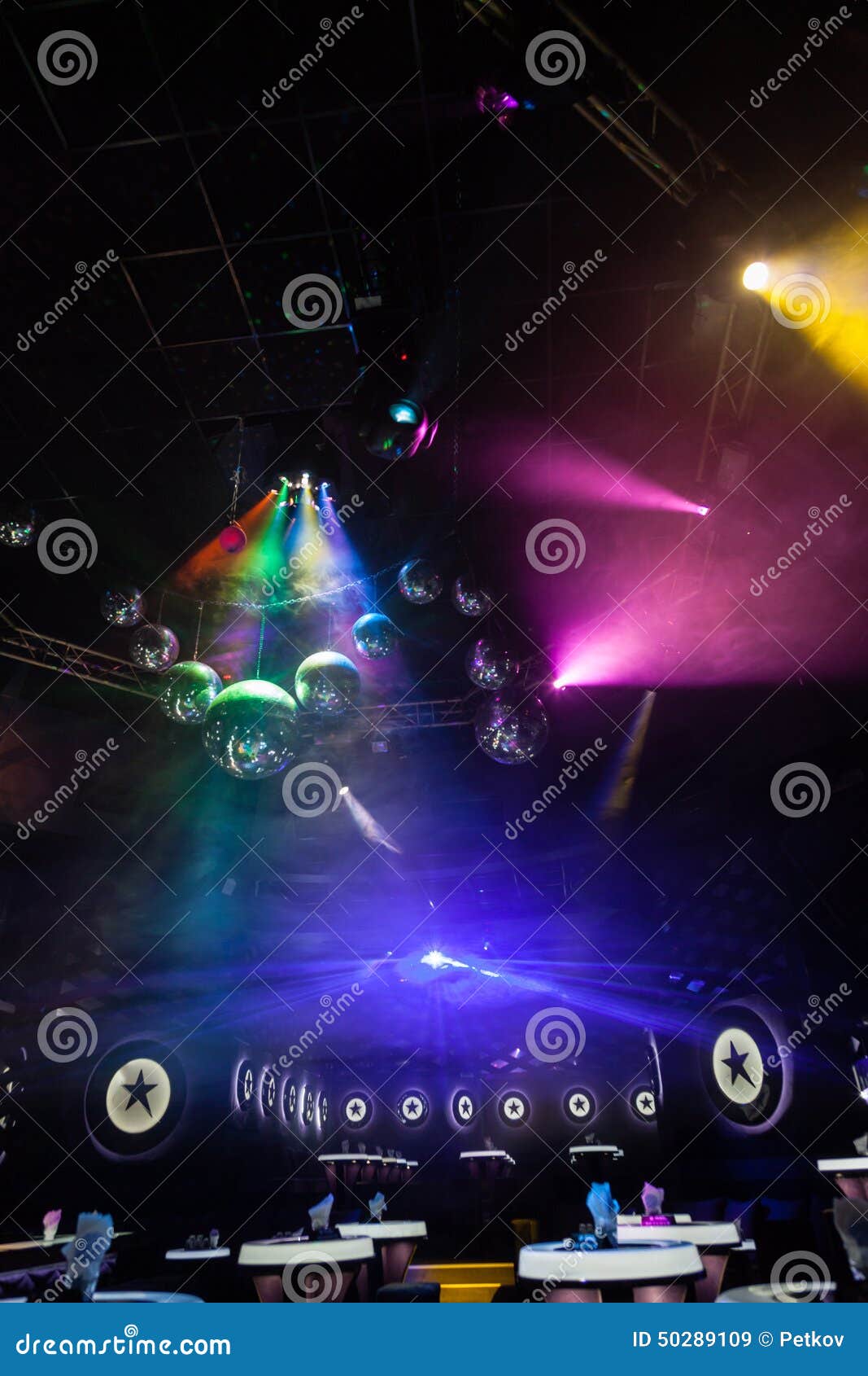 Disco Light Show, Stage Lights Stock Image - Image of nightclub ...