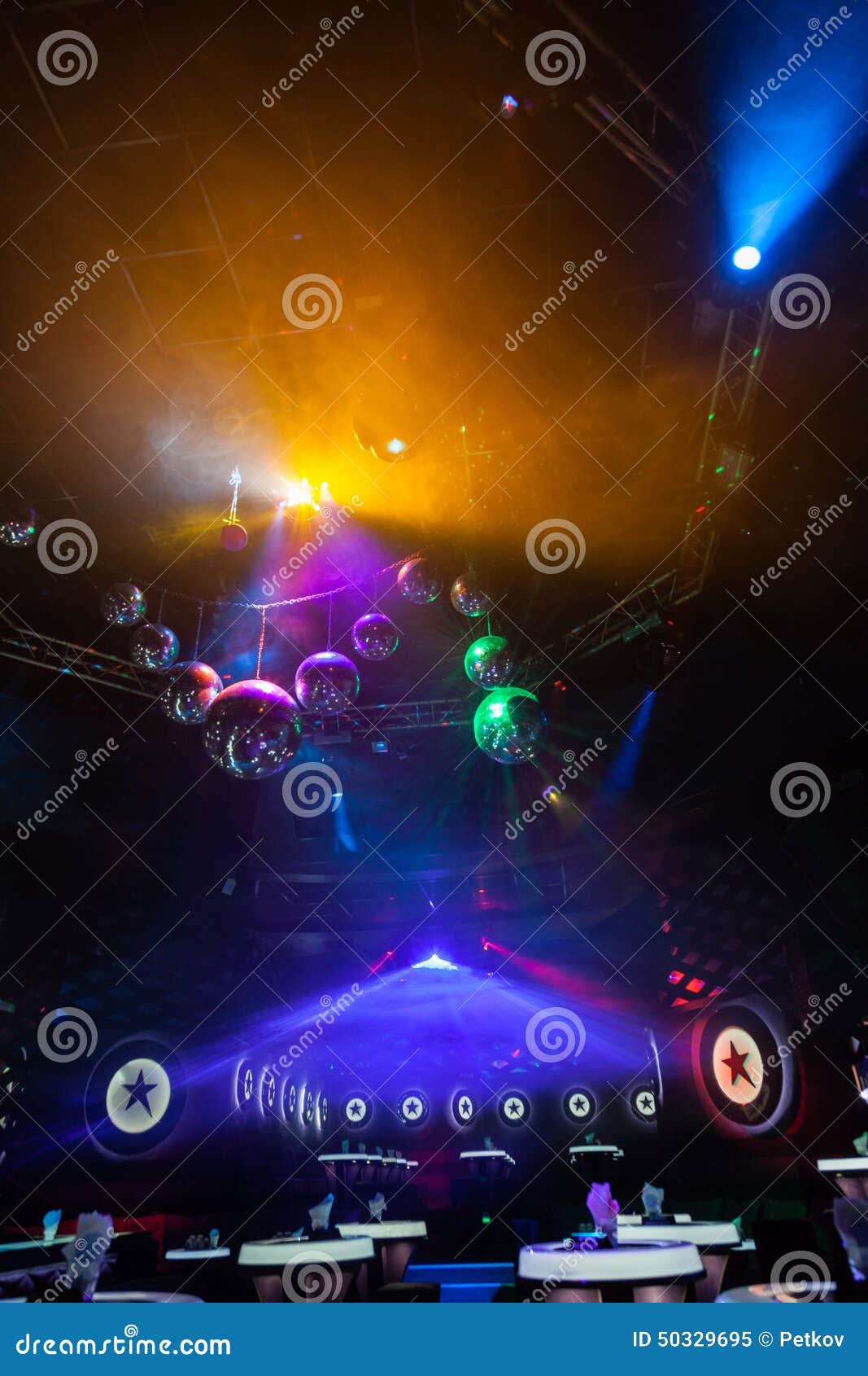 Disco Light Show, Stage Lights Stock Image - Image of music, blue: 50329695