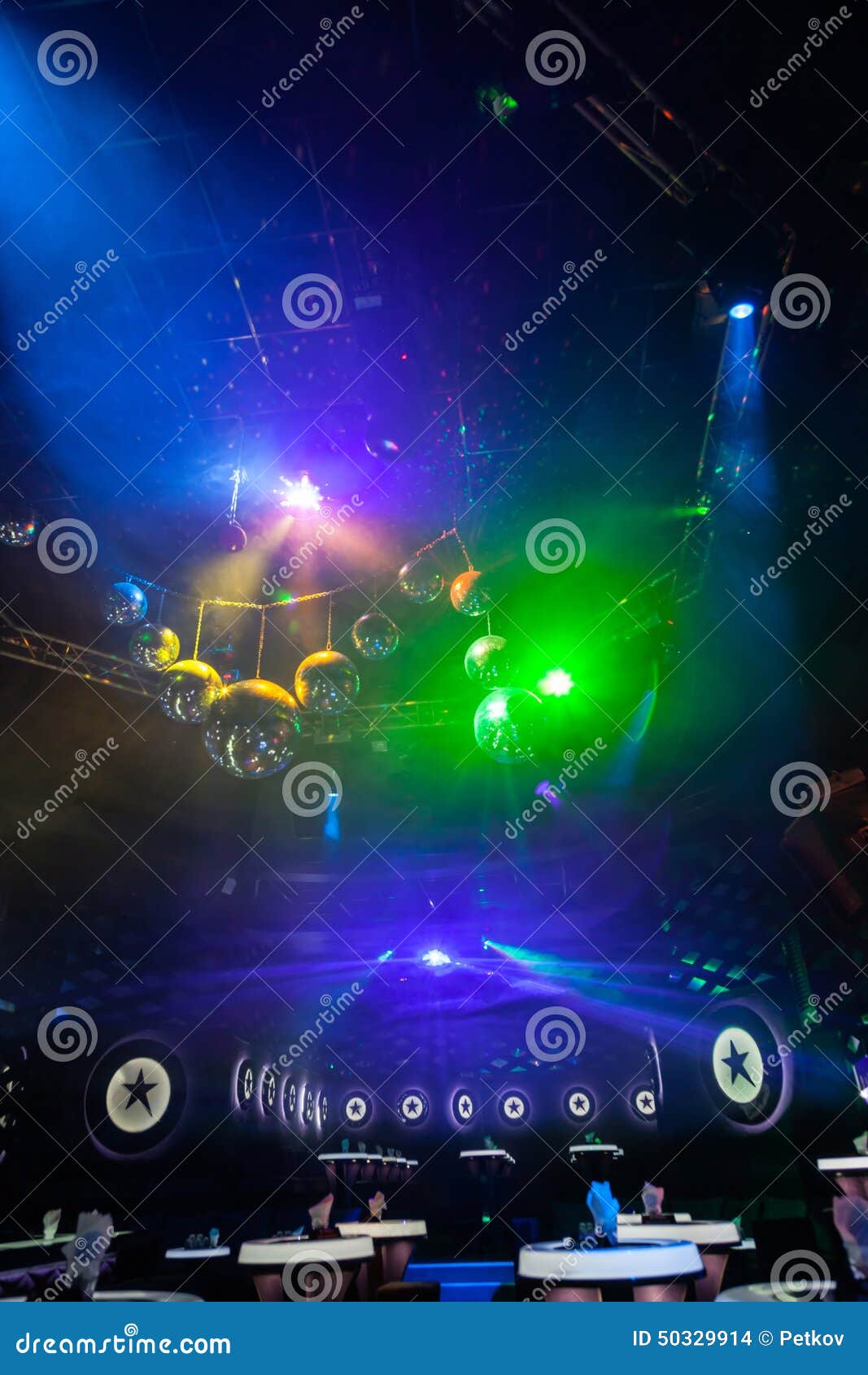 Disco Light Show, Stage Lights Stock Photo - Image of performance, blur ...