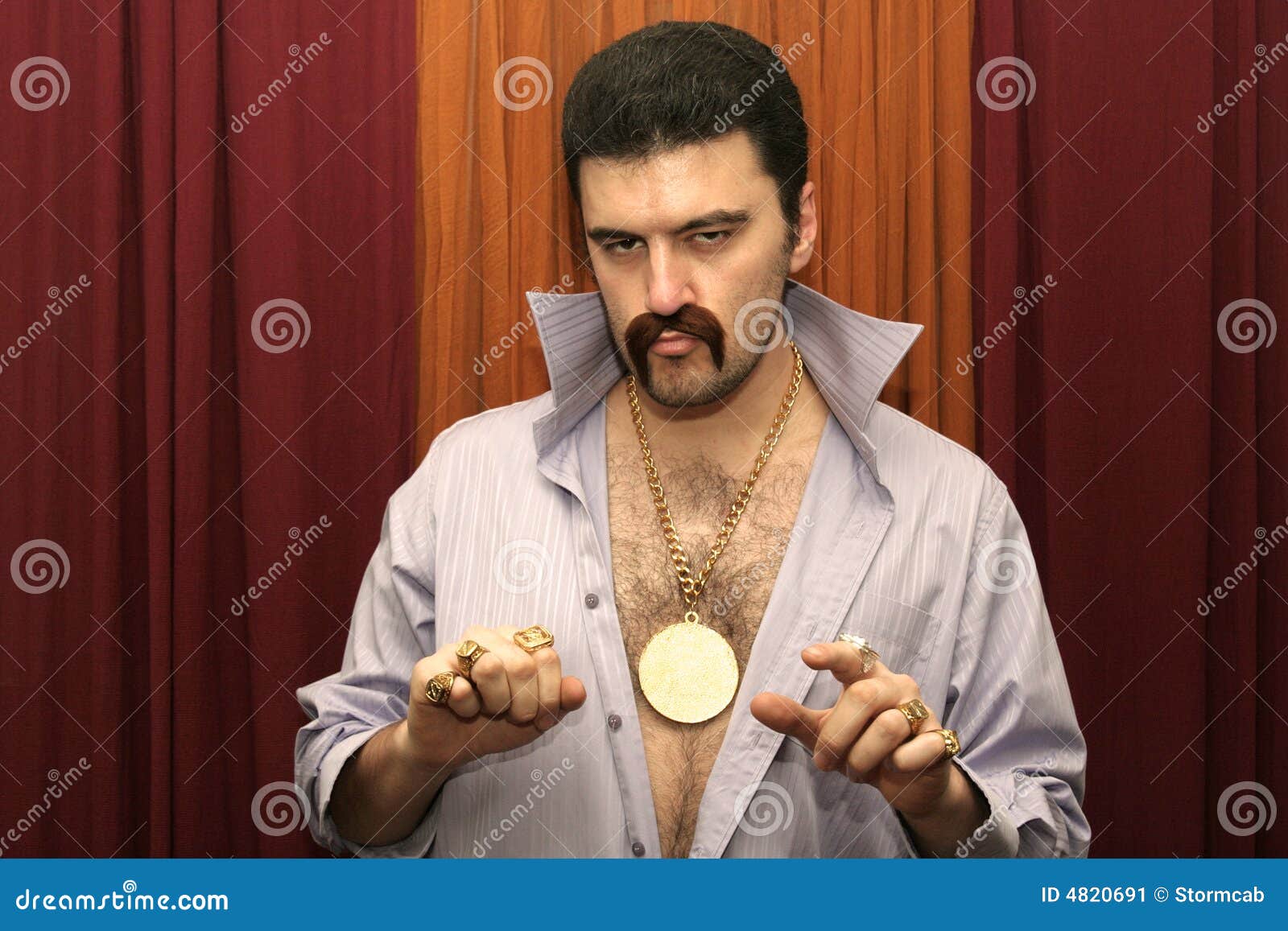 Disco Man stock image. Image of hair, jewelry, impersonate - 4820691