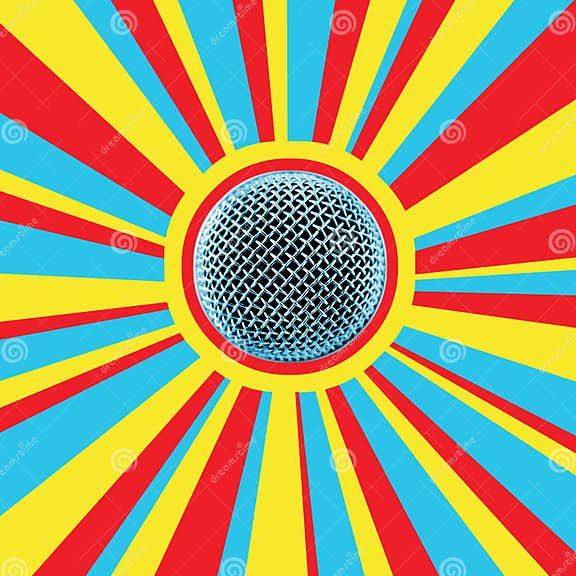 Disco Mic-5 stock illustration. Illustration of hits, karaoke - 1225479