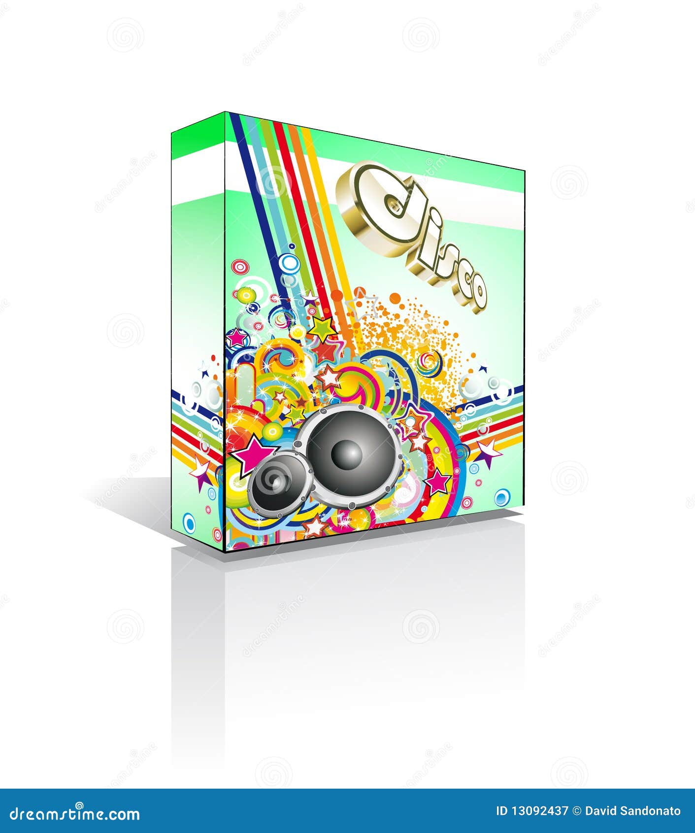 Disco Muisic Box or Package Stock Vector - Illustration of discotheque ...