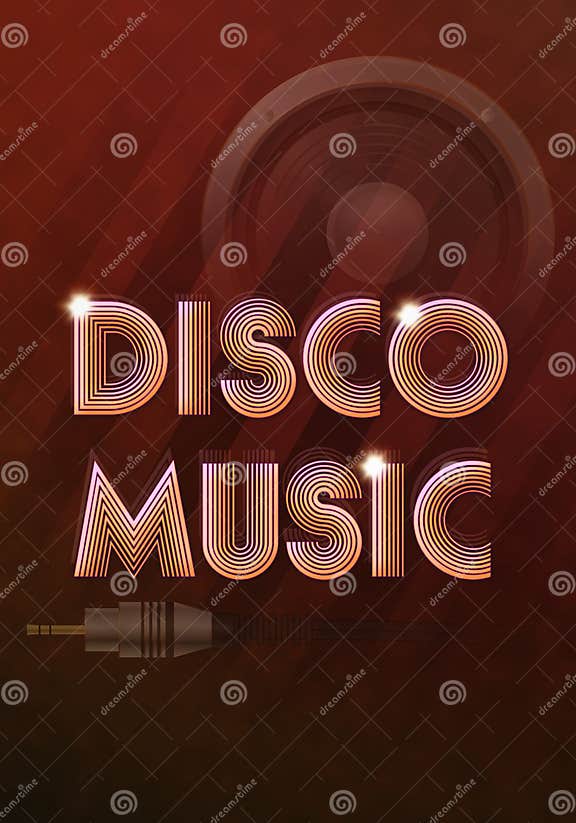 Disco music stock illustration. Illustration of poster - 22846630
