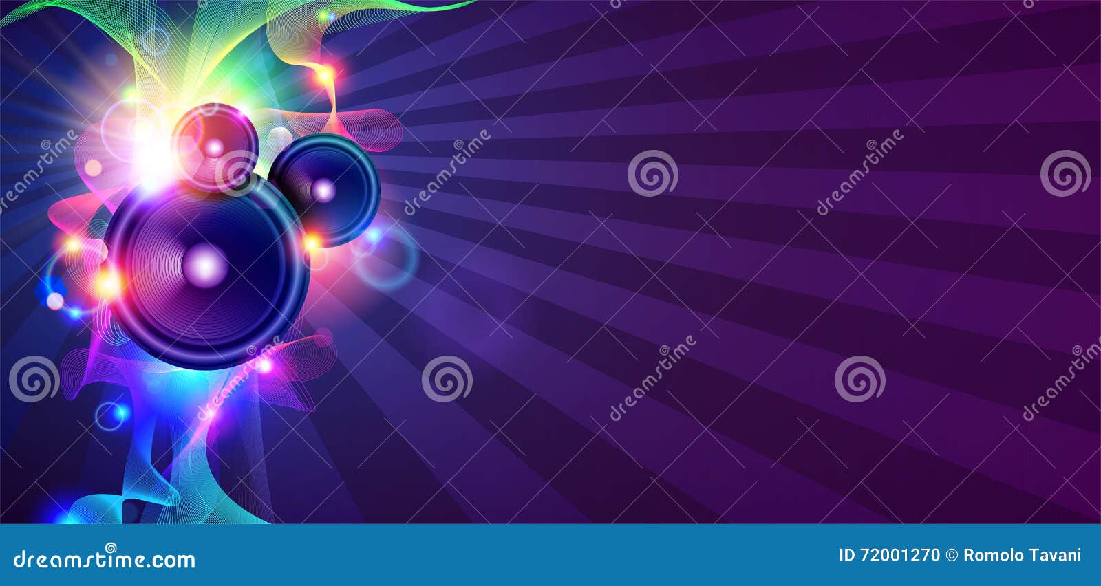 Disco Music Background with Sound Waves Stock Vector - Illustration of ...