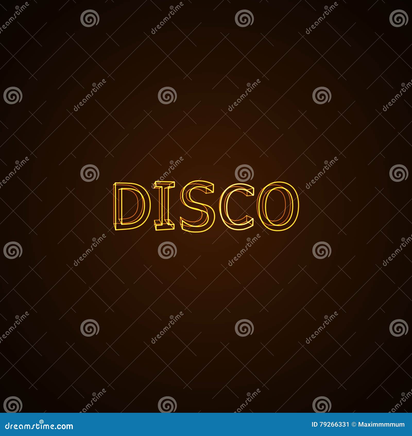 Disco neon sign. stock vector. Illustration of data, cyber - 79266331