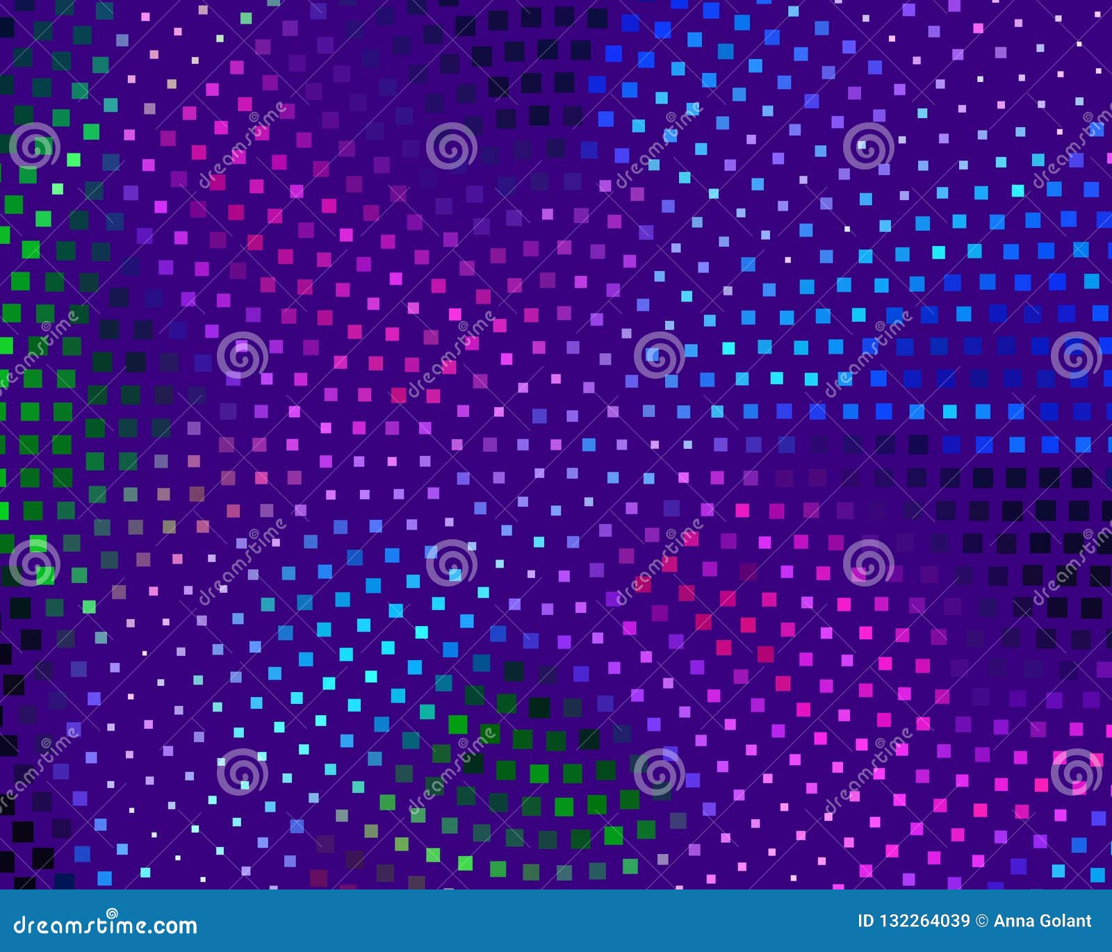 Disco Panel. Bright Dynamic Background with Squares. Geometrical Figure ...