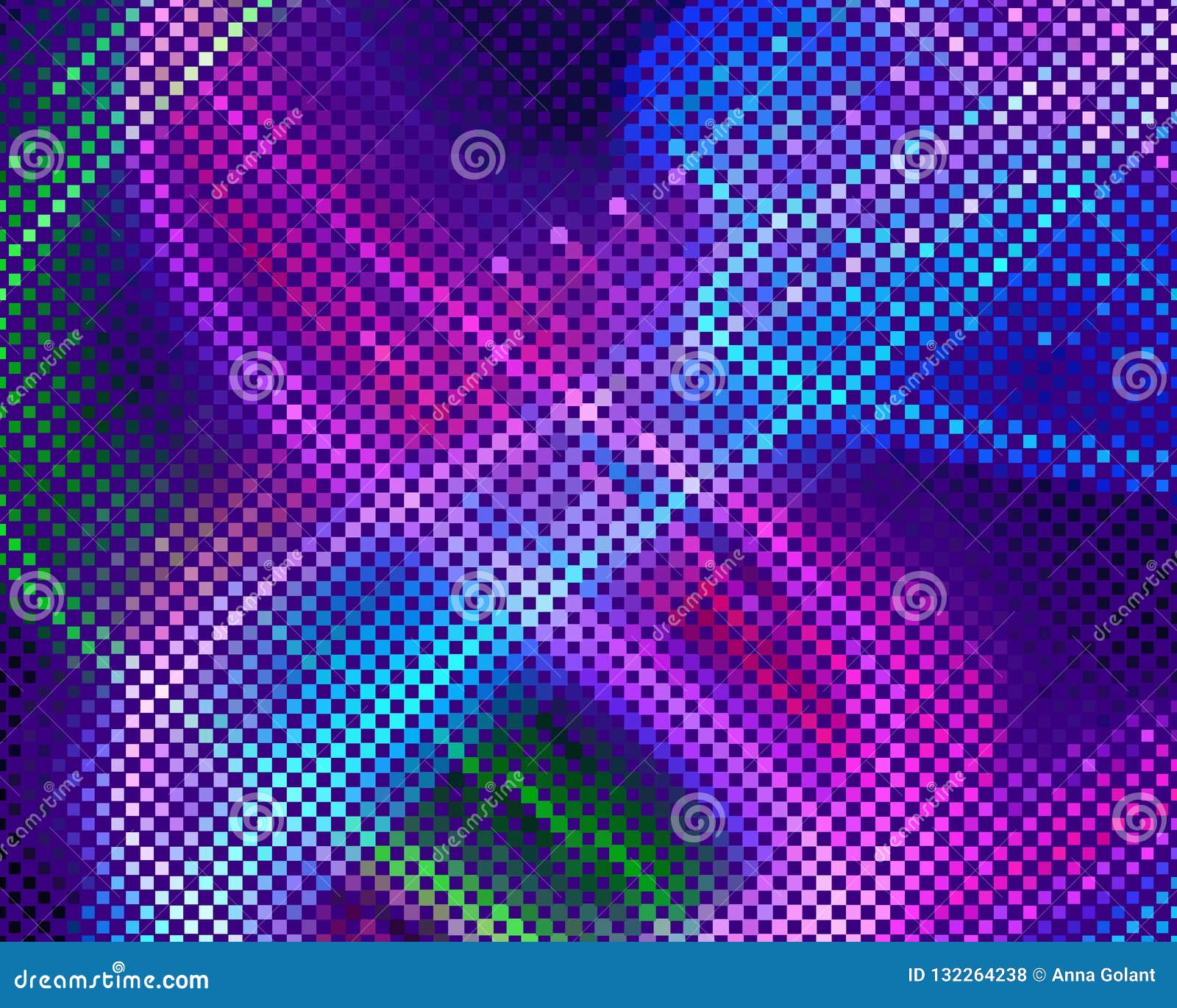 Disco Panel. Bright Dynamic Background with Squares. Geometrical Figure ...