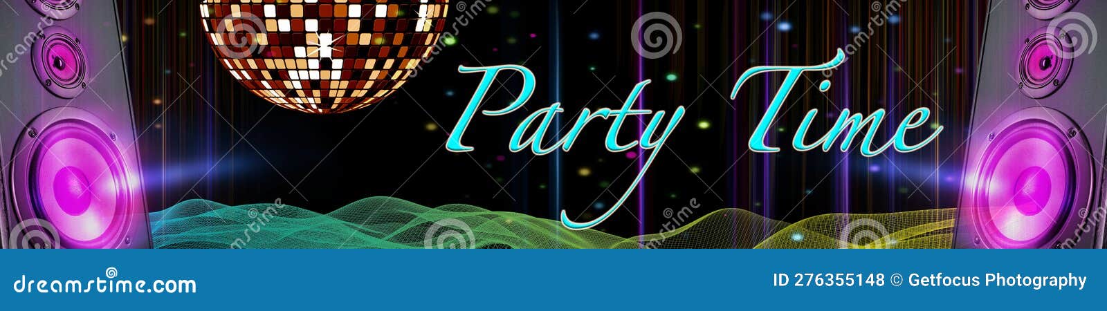 Disco or party banner stock illustration. Illustration of banner ...