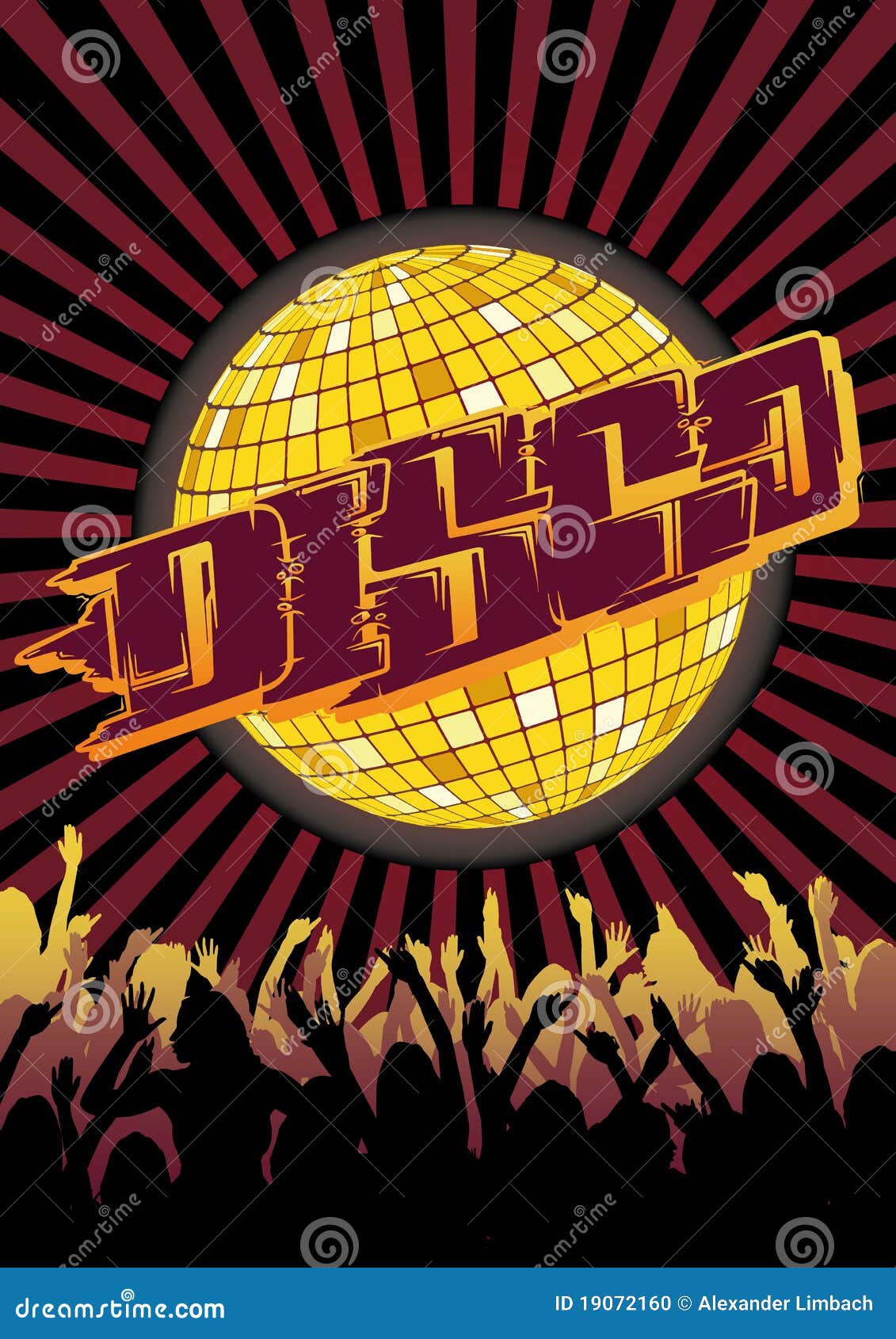 Disco Party Flyer Graffiti stock vector. Illustration of party - 19072160