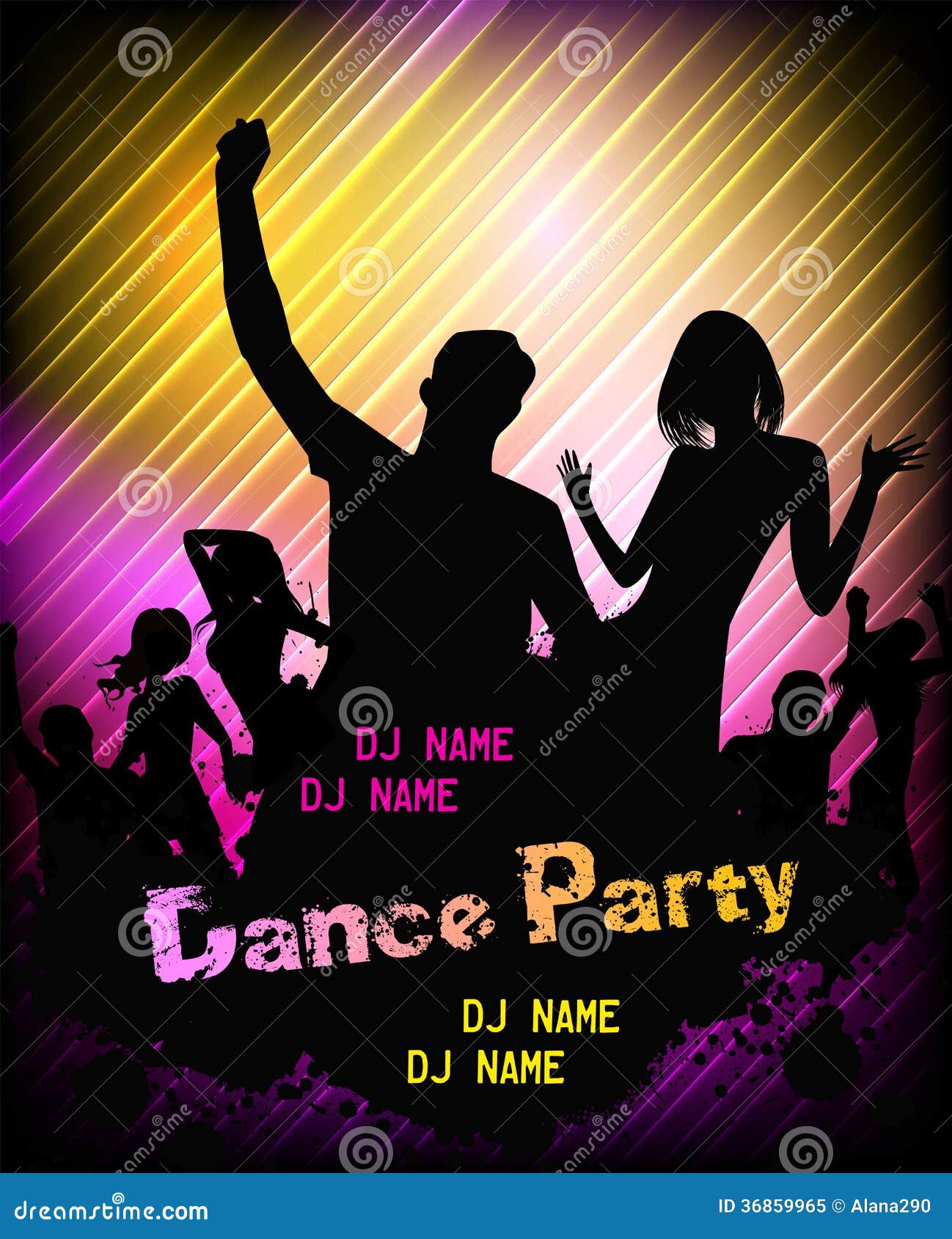 Disco Party Poster Background Stock Vector - Illustration of design ...