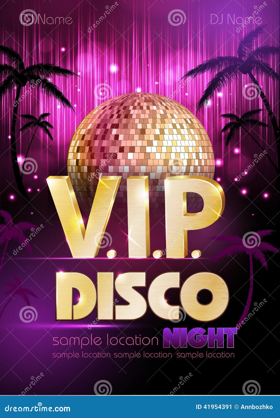 Disco Poster. Disco Background. Stock Vector - Illustration of pink ...