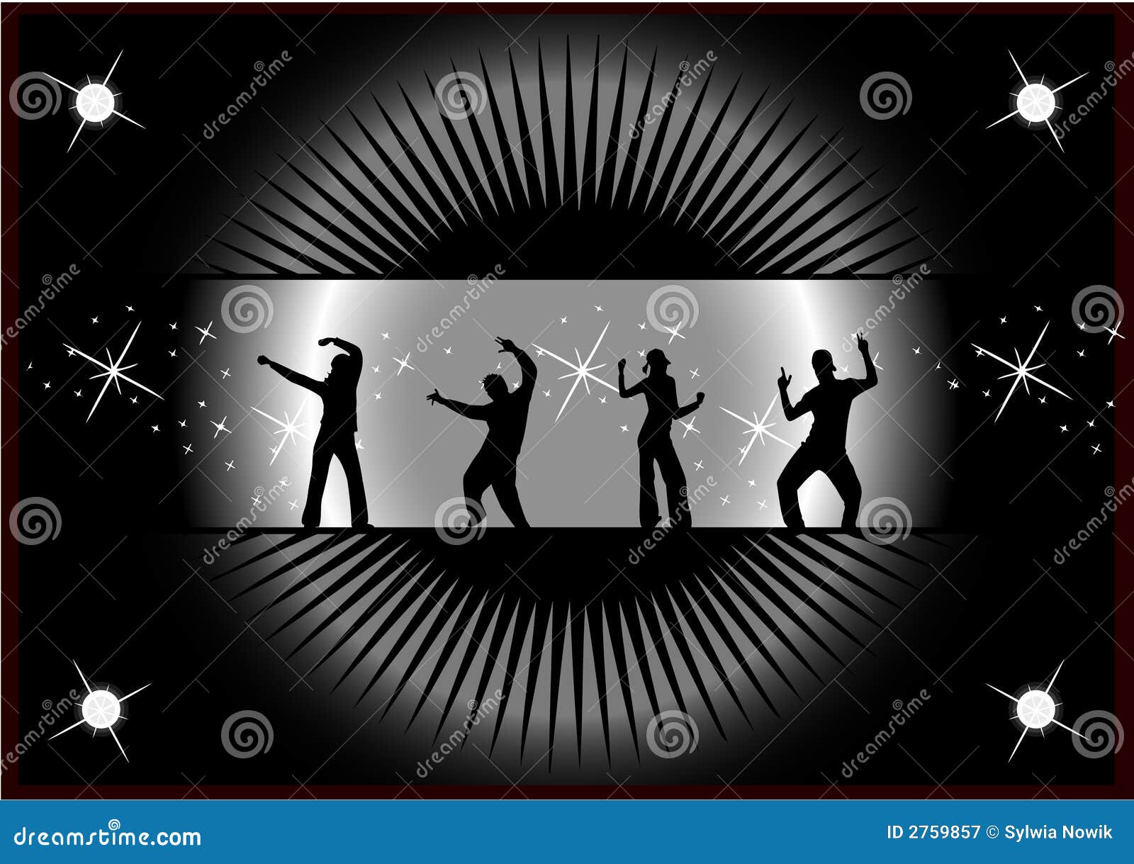 Disco Scene stock vector. Illustration of artist, male - 2759857