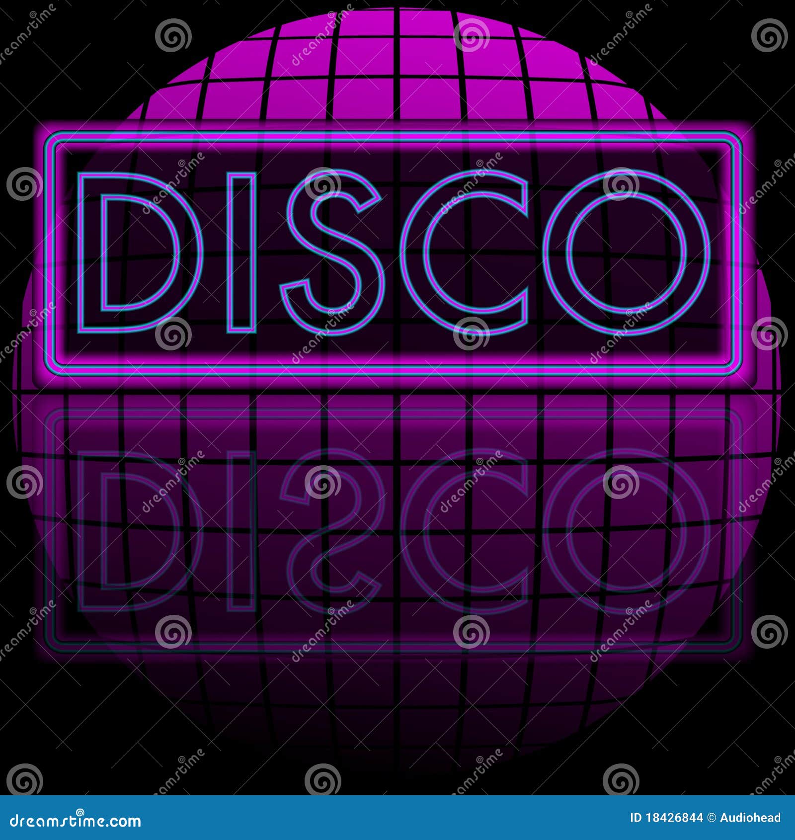 Disco Sign stock illustration. Illustration of glow, light - 18426844