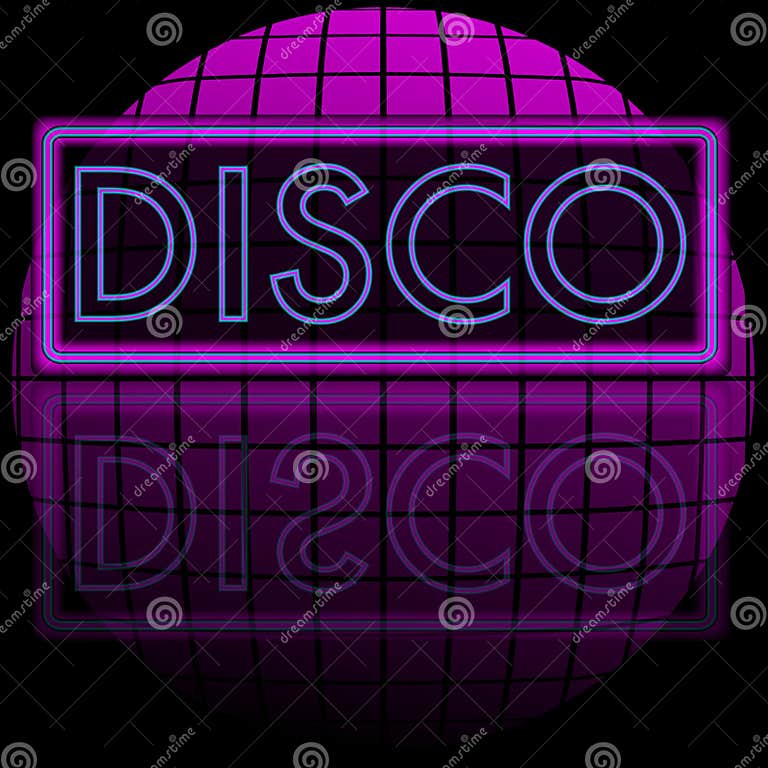 Disco Sign stock illustration. Illustration of glow, light - 18426844