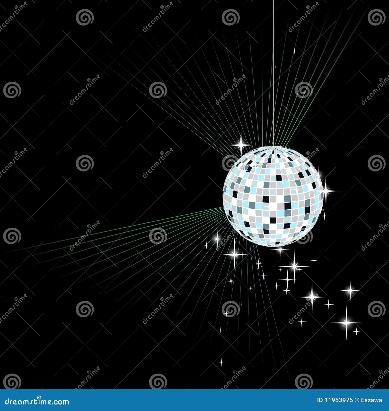 Disco sphere - vector stock vector. Illustration of graphic - 11953975
