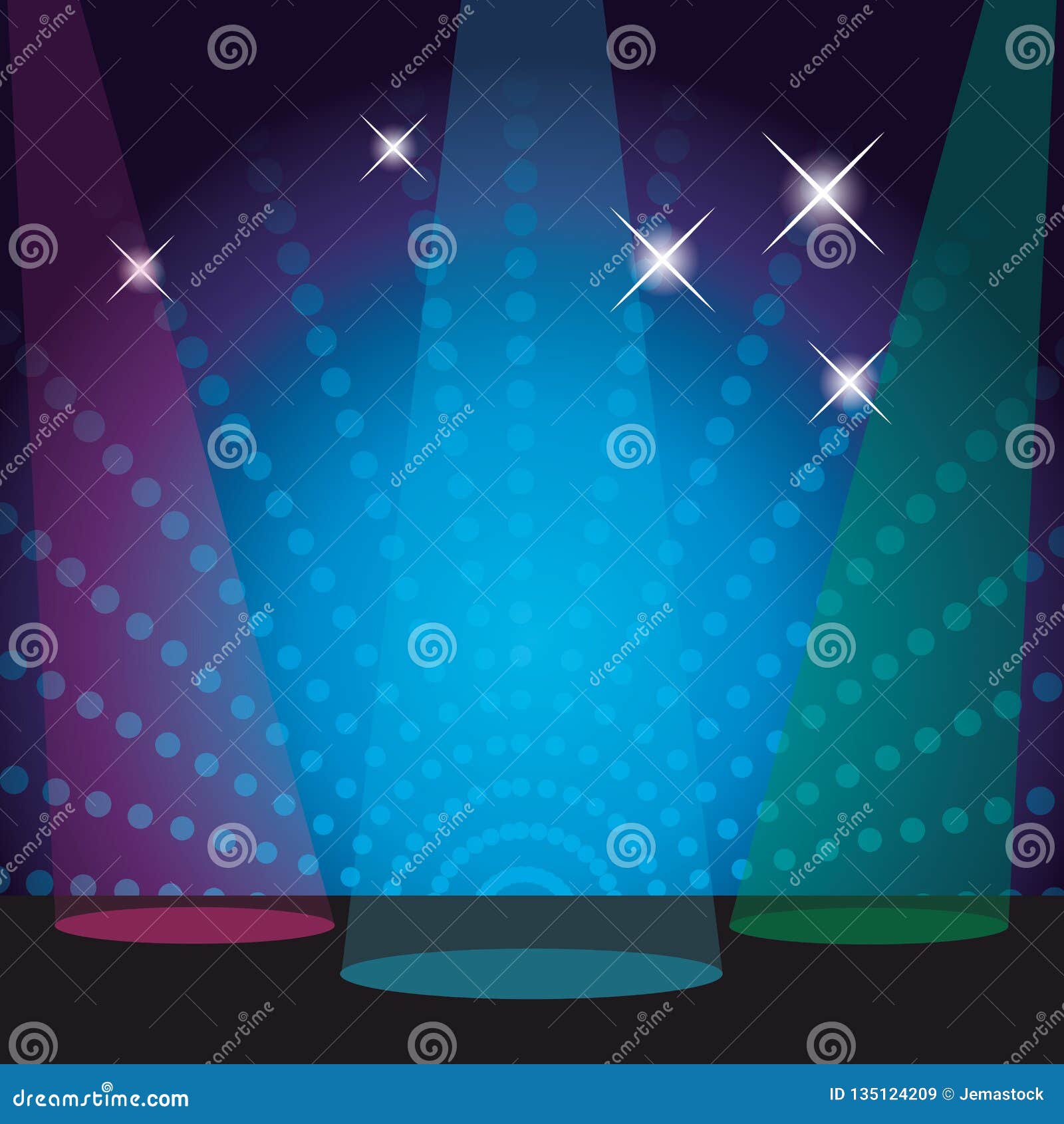 Disco stage scenery stock vector. Illustration of discotheque - 135124209