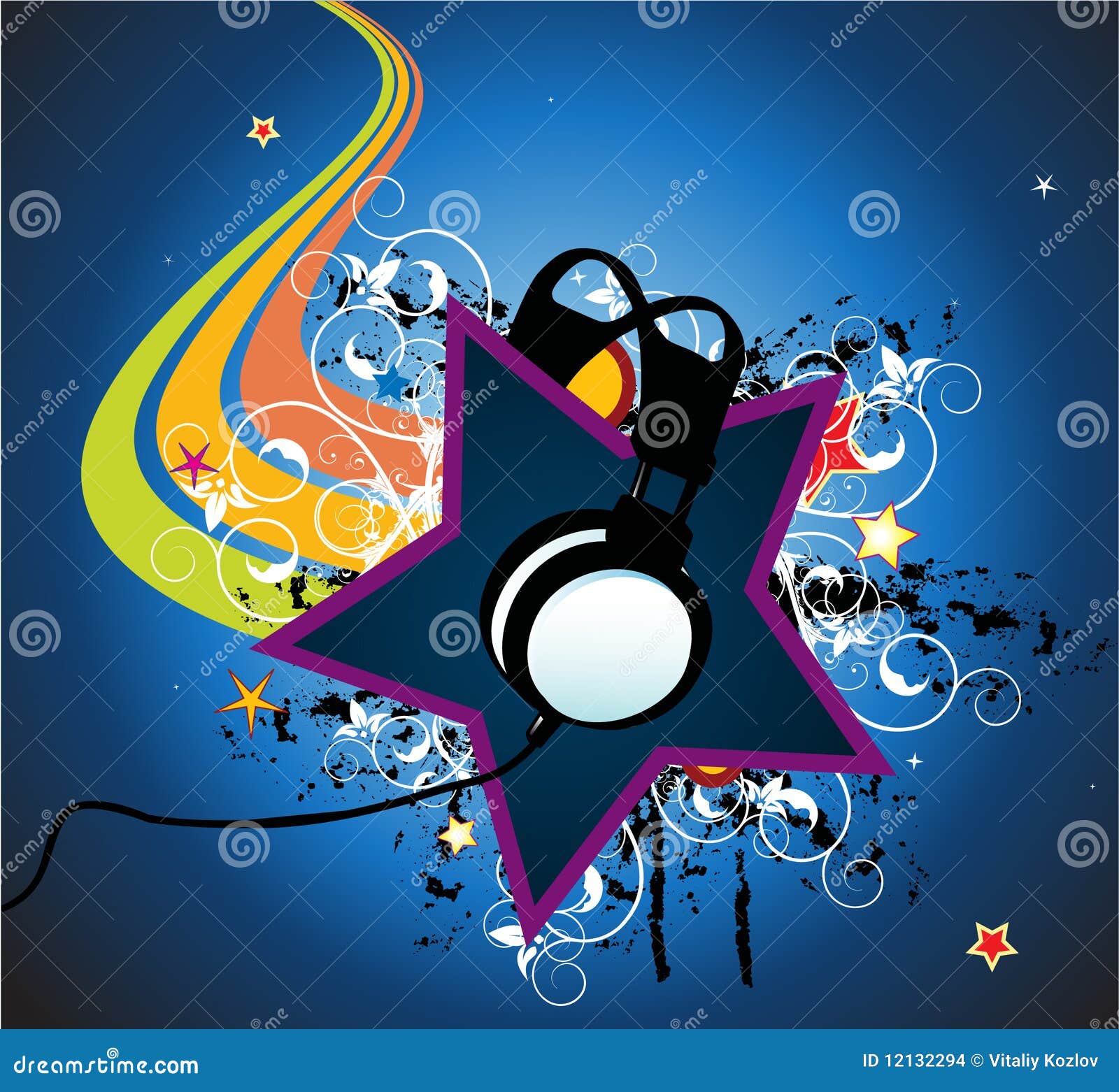 Disco star stock illustration. Illustration of event - 12132294