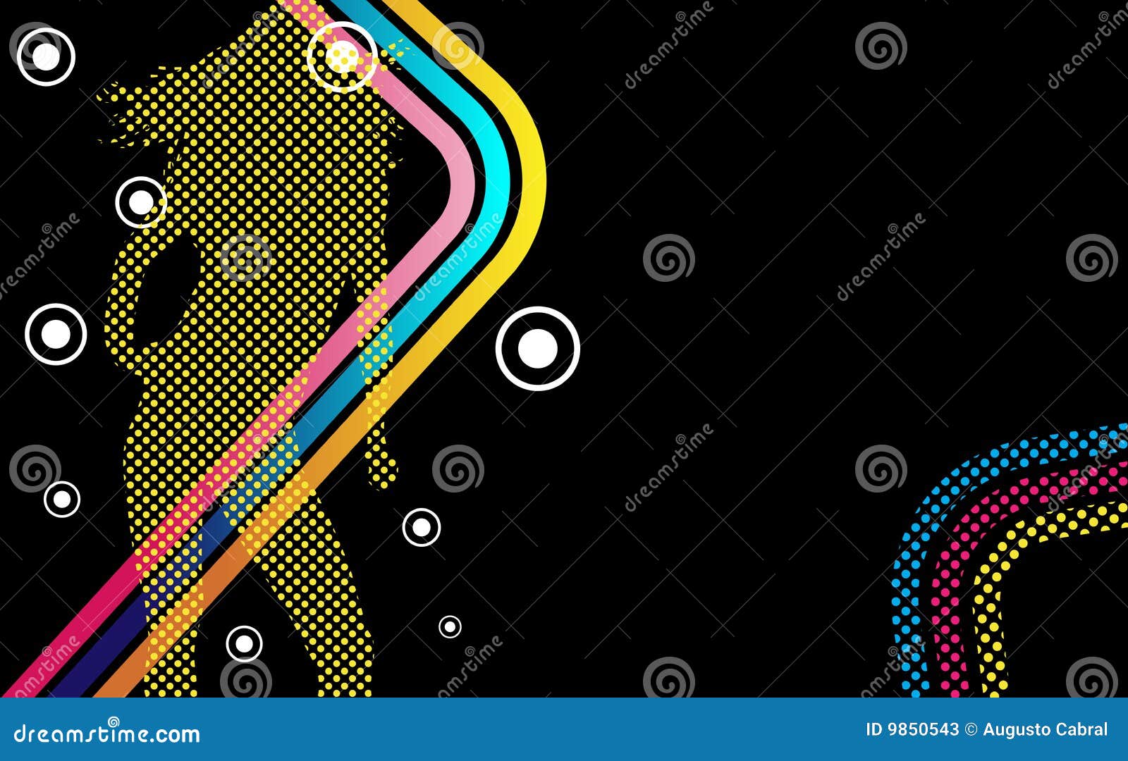 Disco Stripes Girl stock vector. Illustration of curves - 9850543