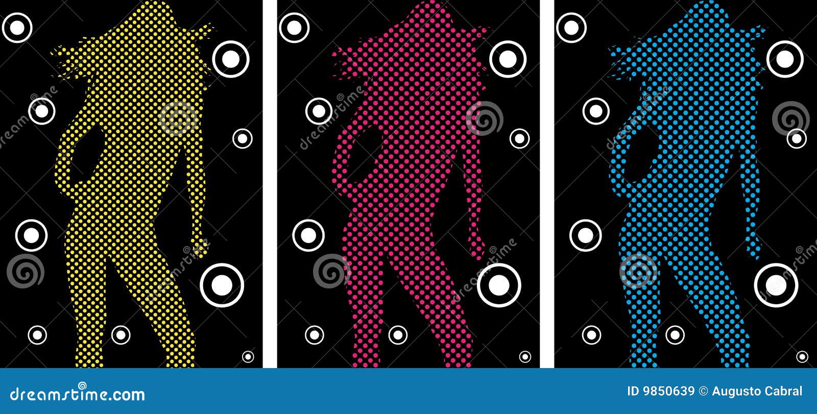Disco Stripes Girl Colors stock vector. Illustration of page - 9850639